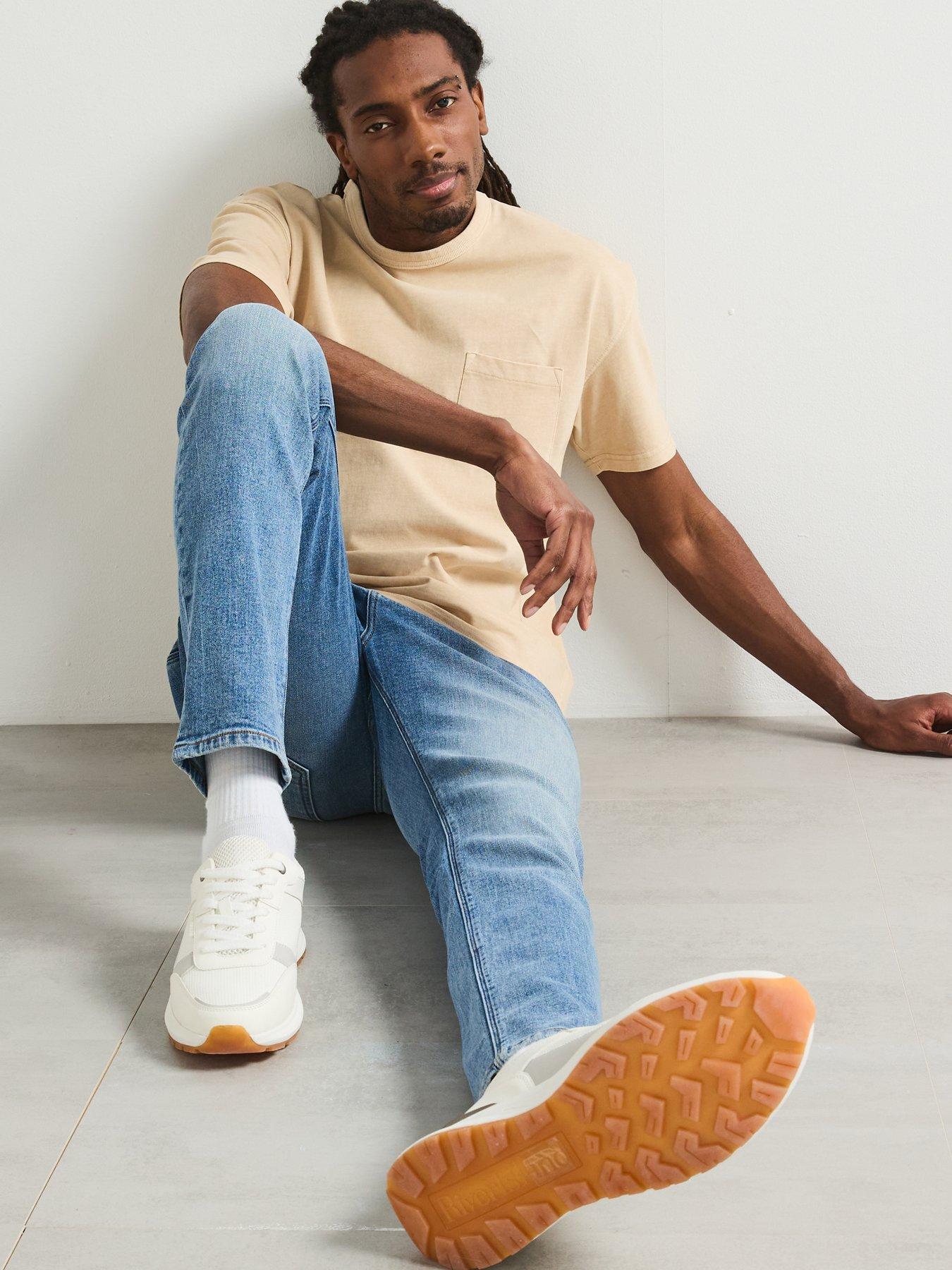 Very Man Slim Fit Jeans With Stretch - Light Blue | Very
