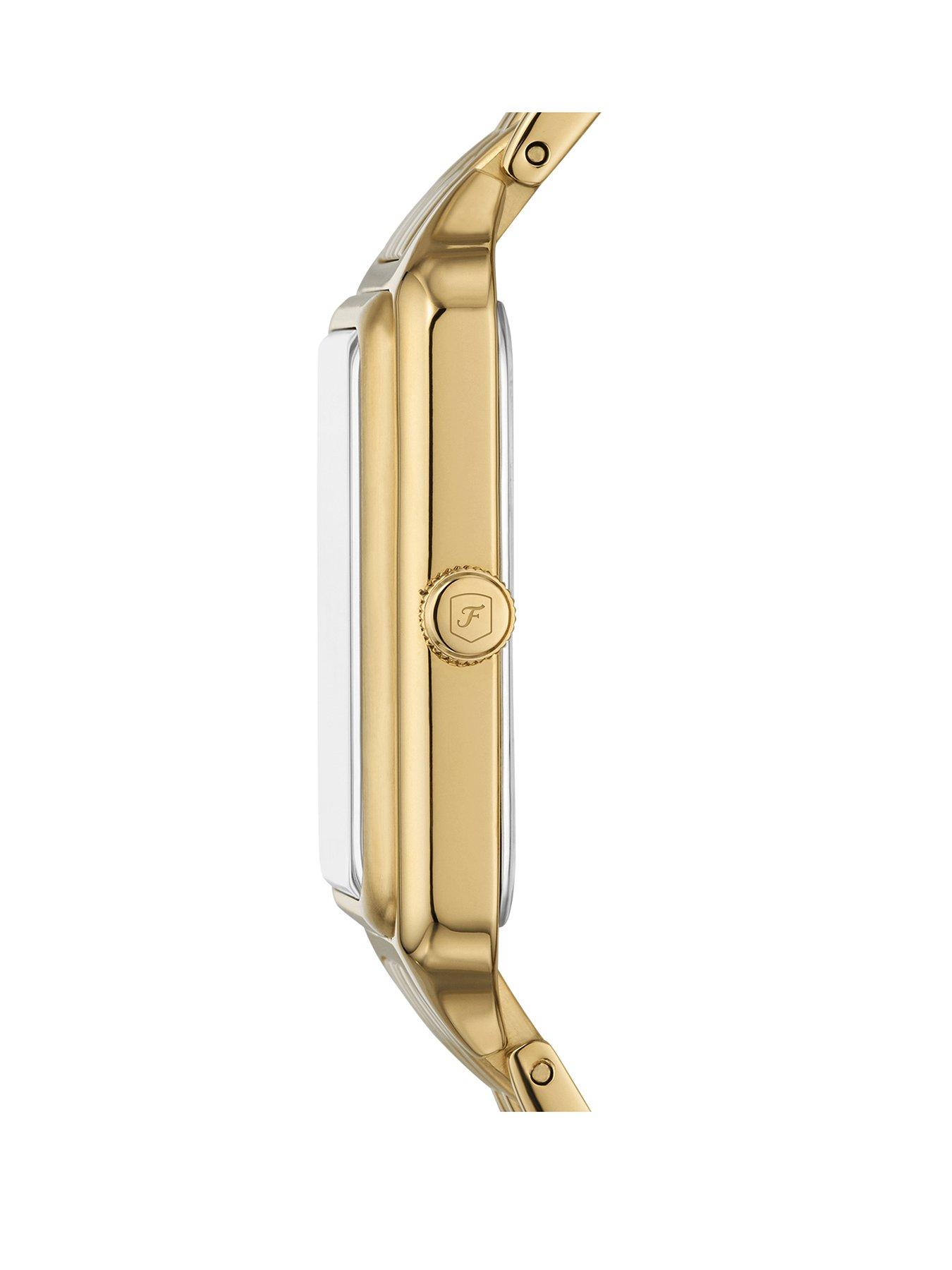 Fossil Raquel 3-Hand Date, Gold-Tone Stainless Steel Watch | Very