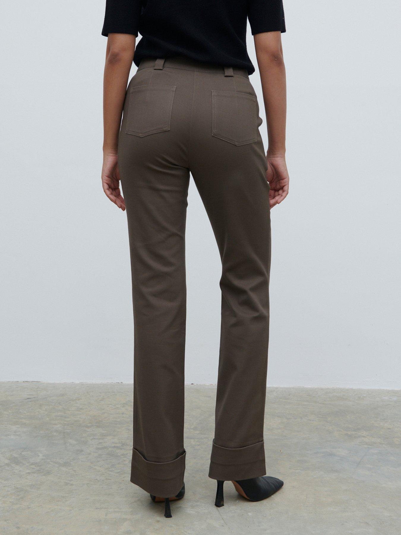 Pretty Lavish Eddie Turn Up Trouser - Brown | Very