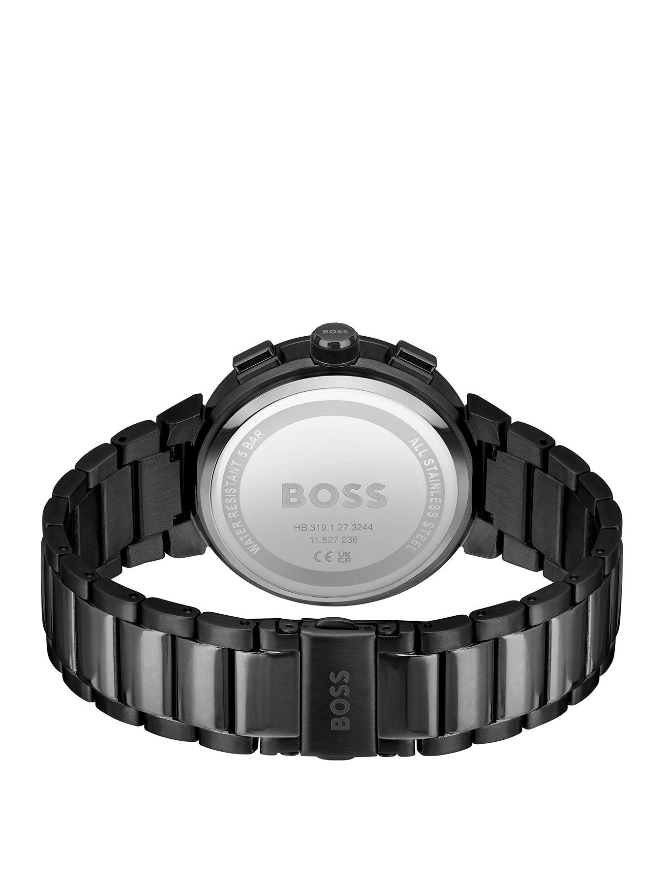 BOSS ONE Black IP bracelet Men's Watch | Very
