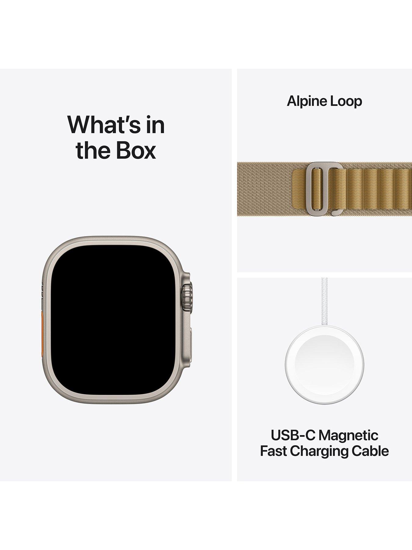 Apple Watch Ultra 2 (GPS + Cellular, 2024), Natural Titanium Case with ...