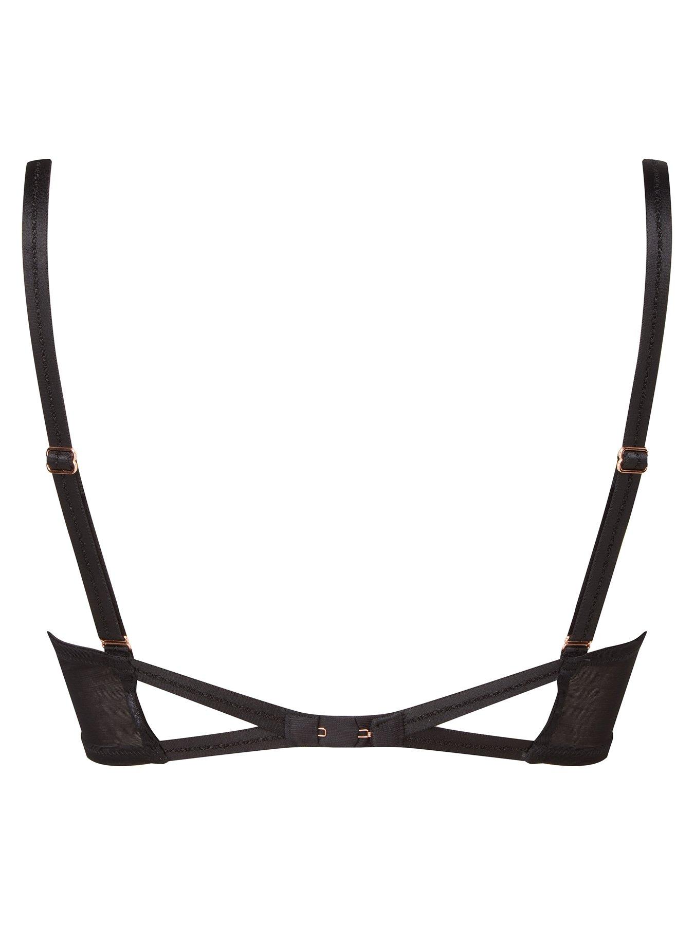 Gossard VIP Lavish Tatto Embroidered Uplifting Balconette Bra Black | Very