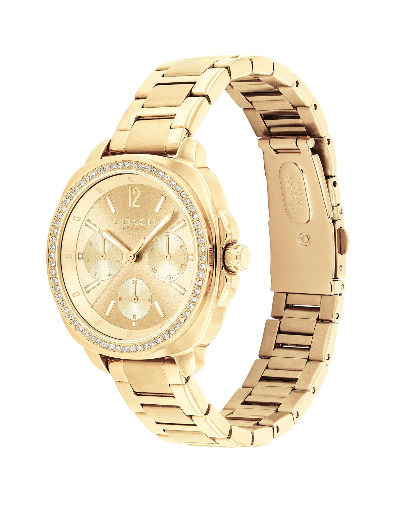 COACH Ladies Kitt Gold IP Bracelet Watch | Very