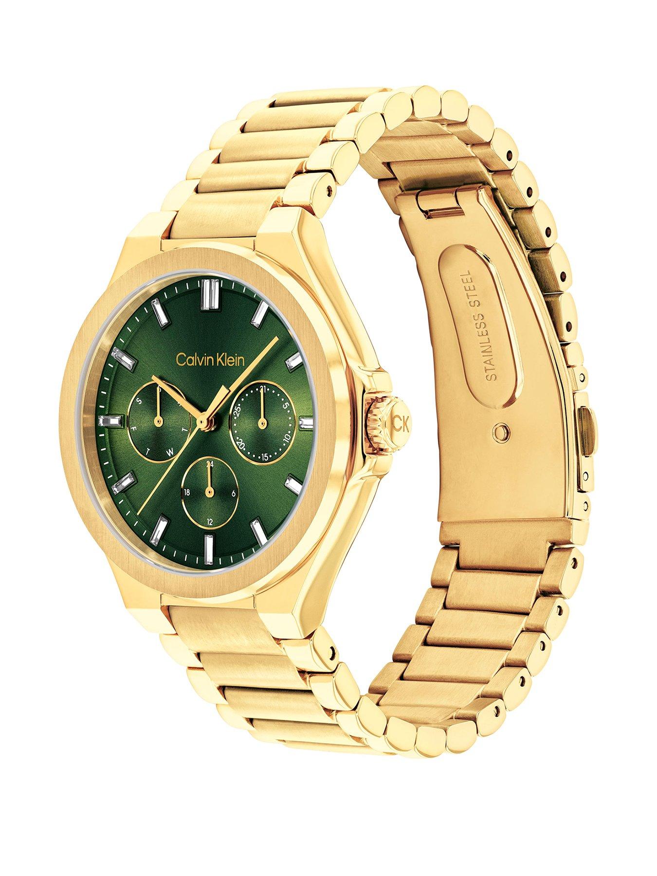 Calvin Klein Womens Calvin Klein gold plated bracelet watch | Very