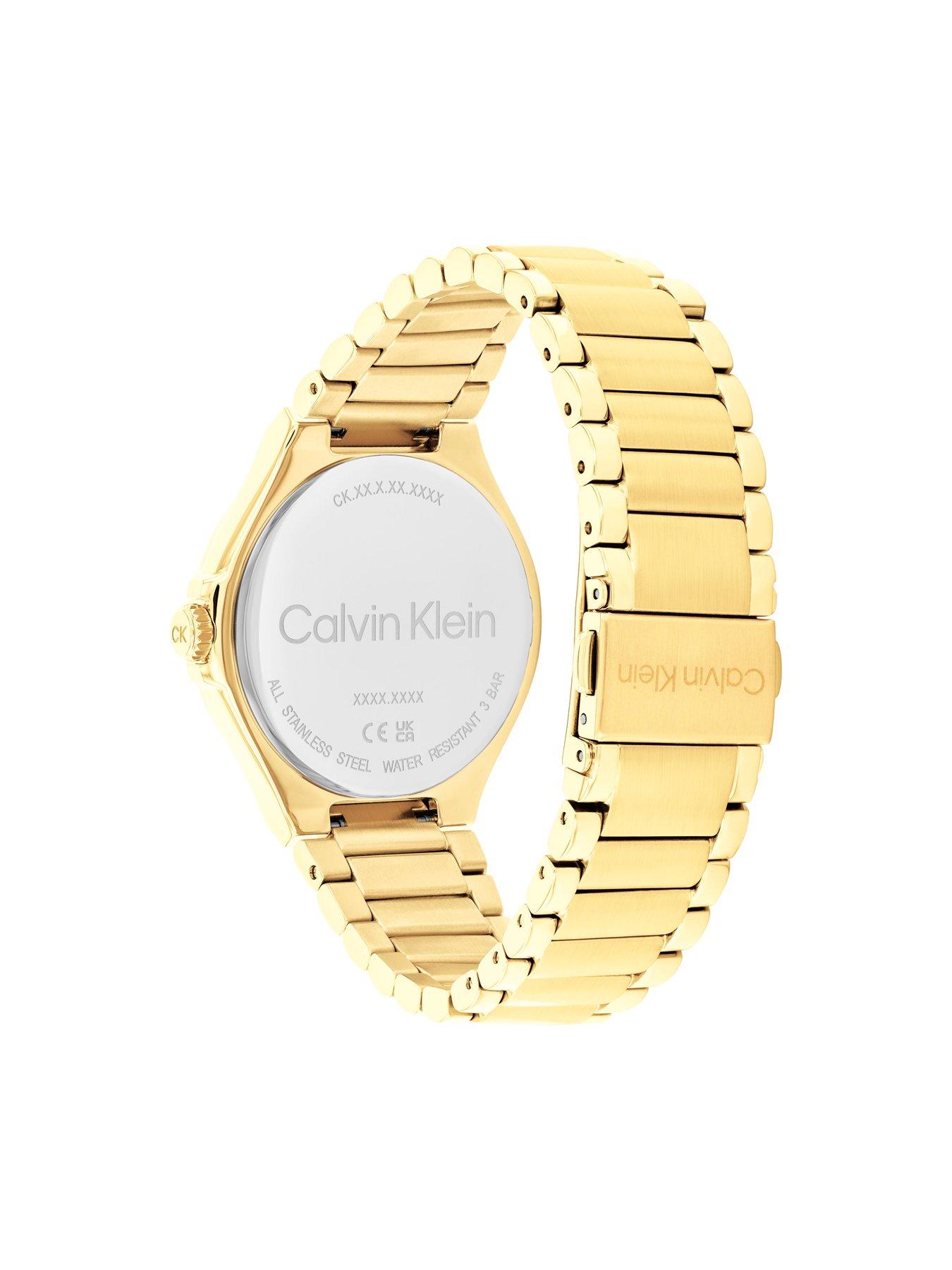 Calvin Klein Womens Calvin Klein gold plated bracelet watch | Very