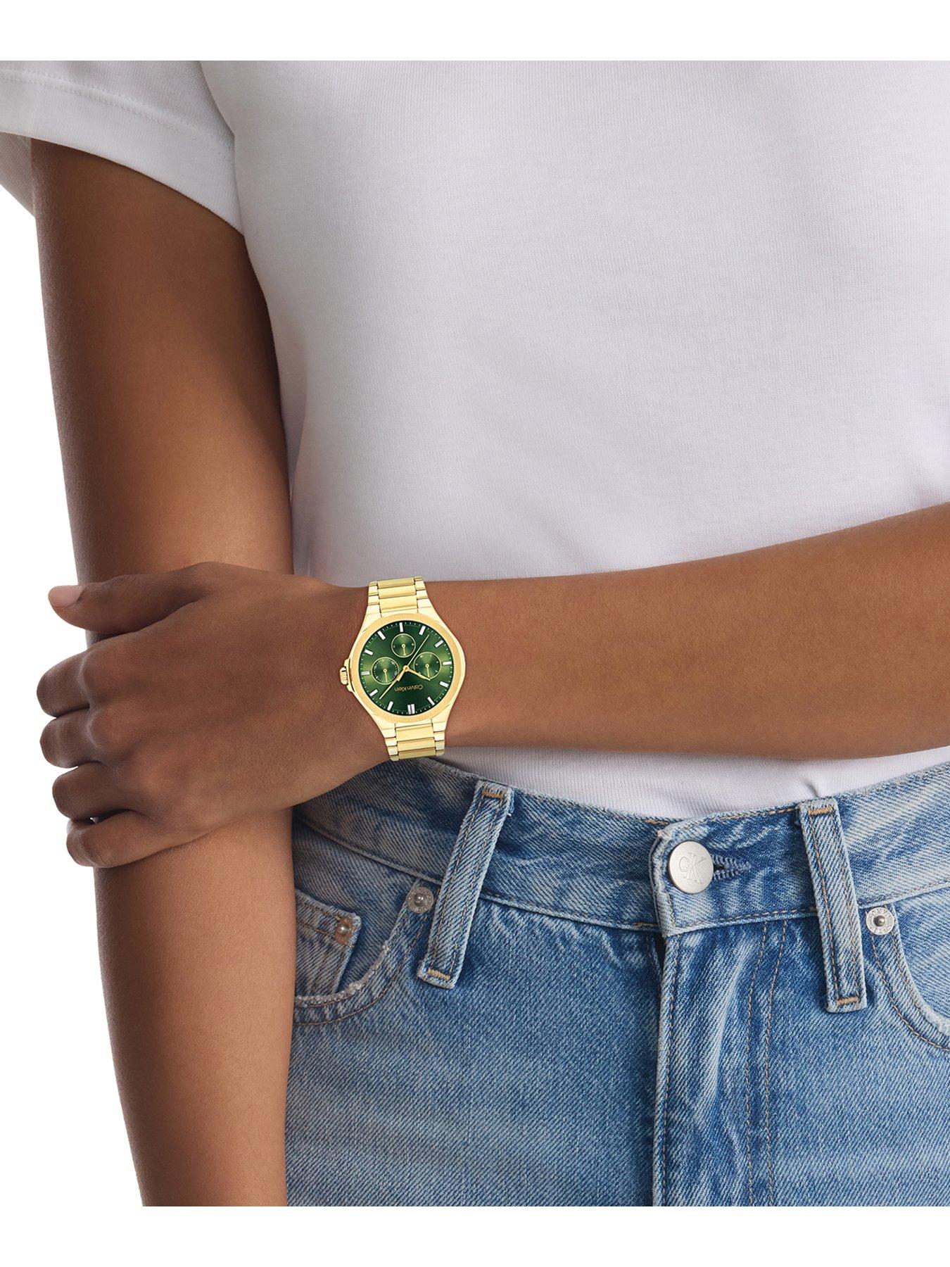 Calvin Klein Womens Calvin Klein gold plated bracelet watch | Very