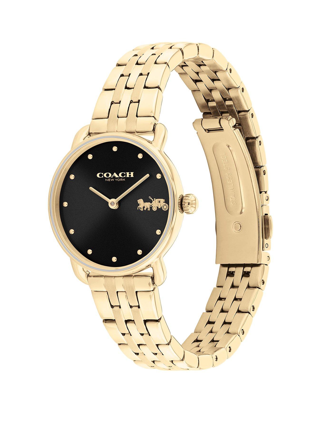 COACH Ladies Elliot Gold IP Bracelet Watch | Very