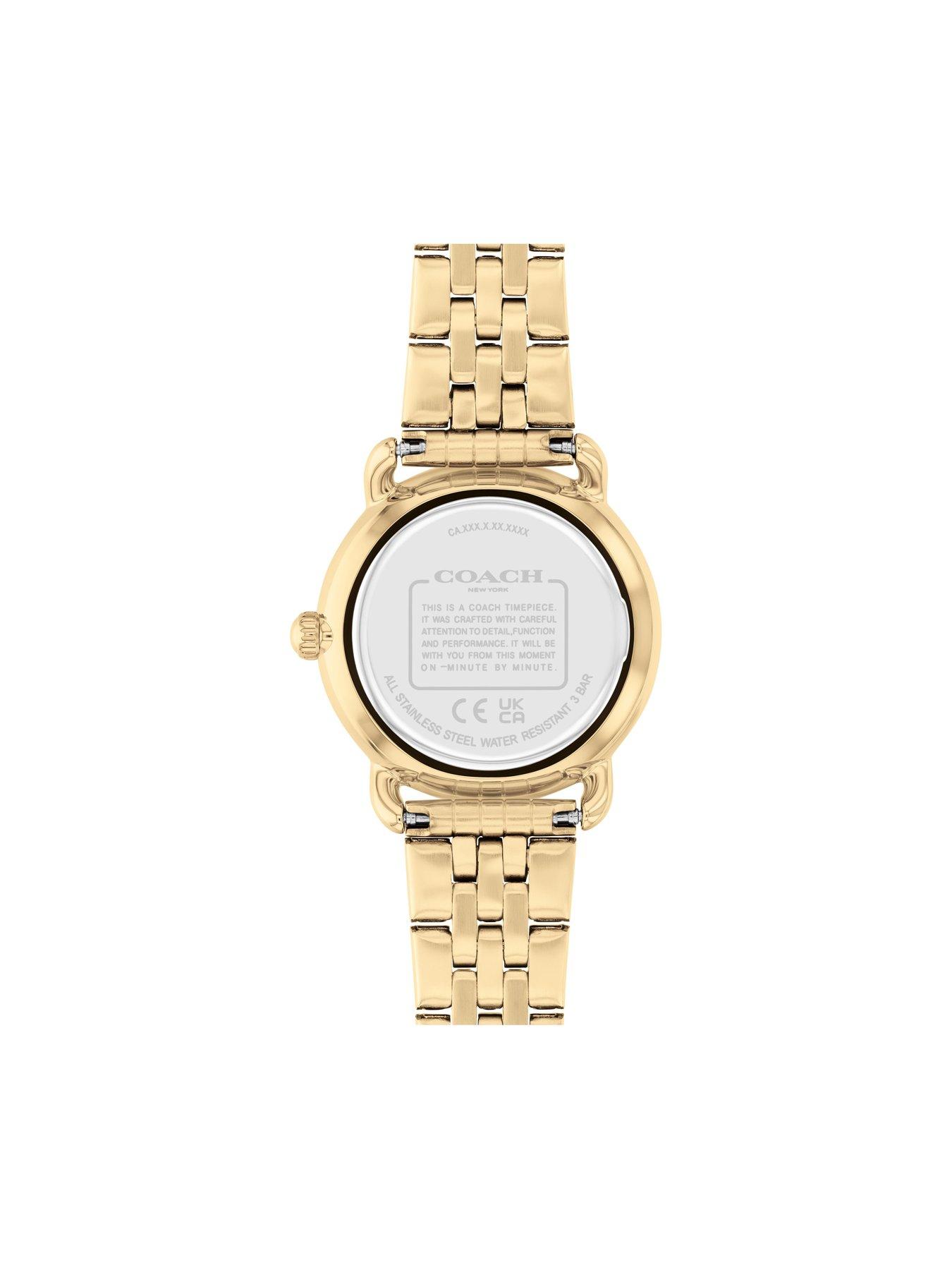 COACH Ladies Elliot Gold IP Bracelet Watch | Very
