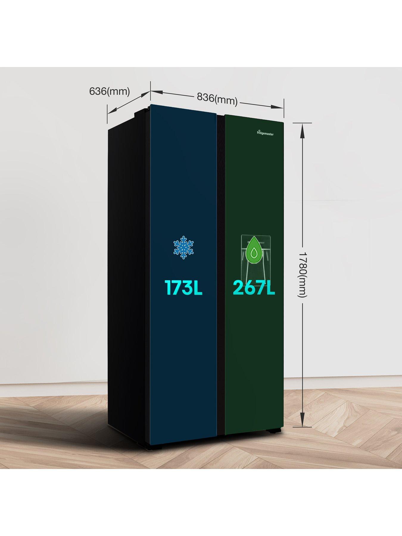 Fridgemaster MS83430DEB American Fridge Freezer - Black | Very