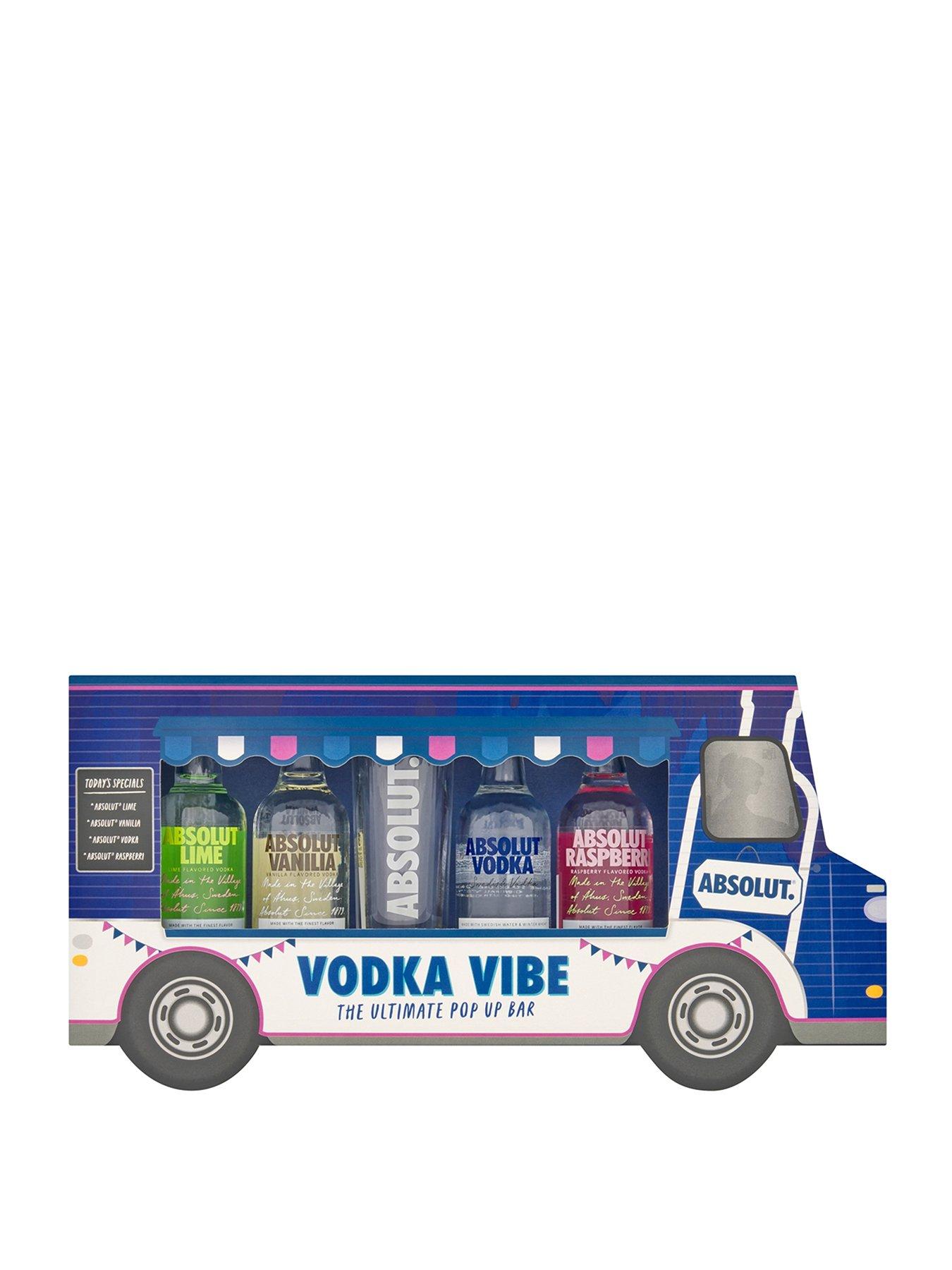 Absolut Vodka Vibe Pop Up Bar - 4 x 5cl & branded shot glass | Very