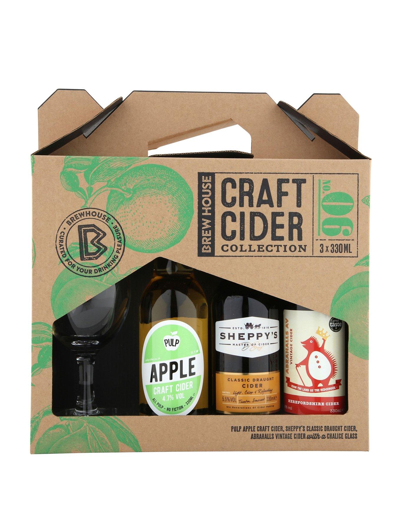 Brewhouse Craft Cider - 3x 330ml & Chalice glass | Very