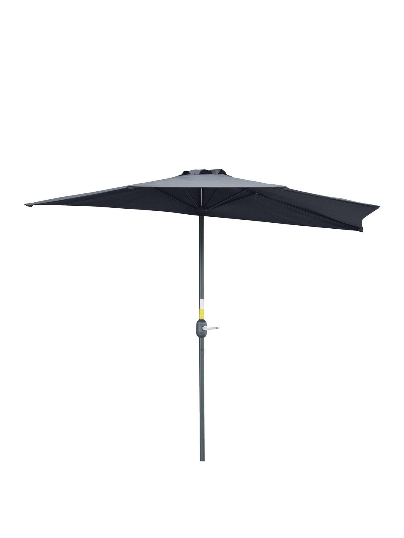 OutSunny Half Patio Umbrella Parasol 2.7m | Very