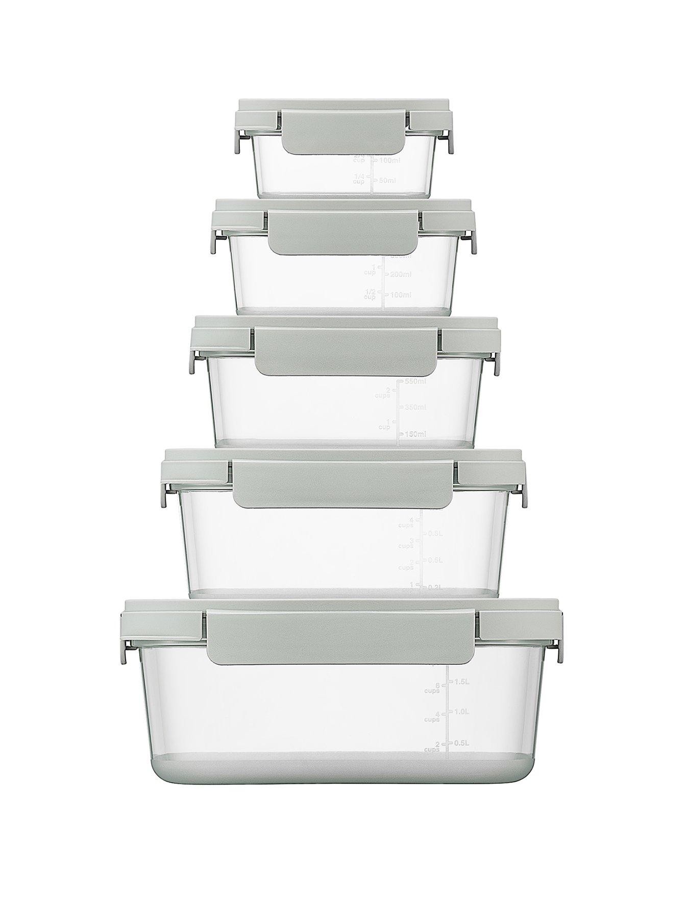 Lock and Lock Locknlock Nestnlock 5pc Set - 230ml/500ml / 920ml / 1.6l ...
