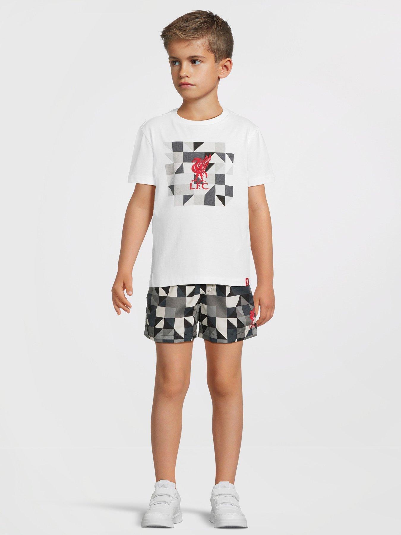 Liverpool FC Geo Print T-Shirt - White | Very