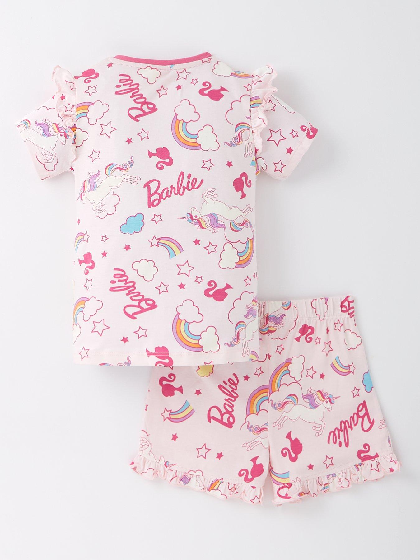 Barbie All Over Print Short Sleeve Pyjamas - Pink | Very