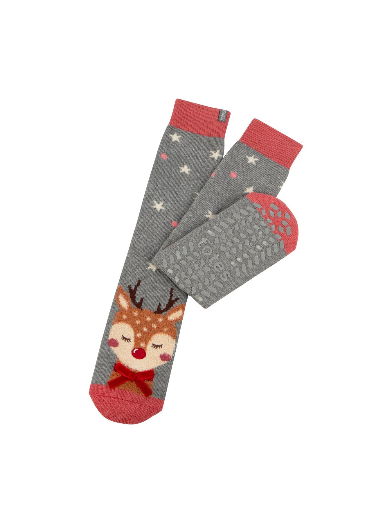 TOTES Original Reindeer Slipper Socks - Reindeer Print | Very