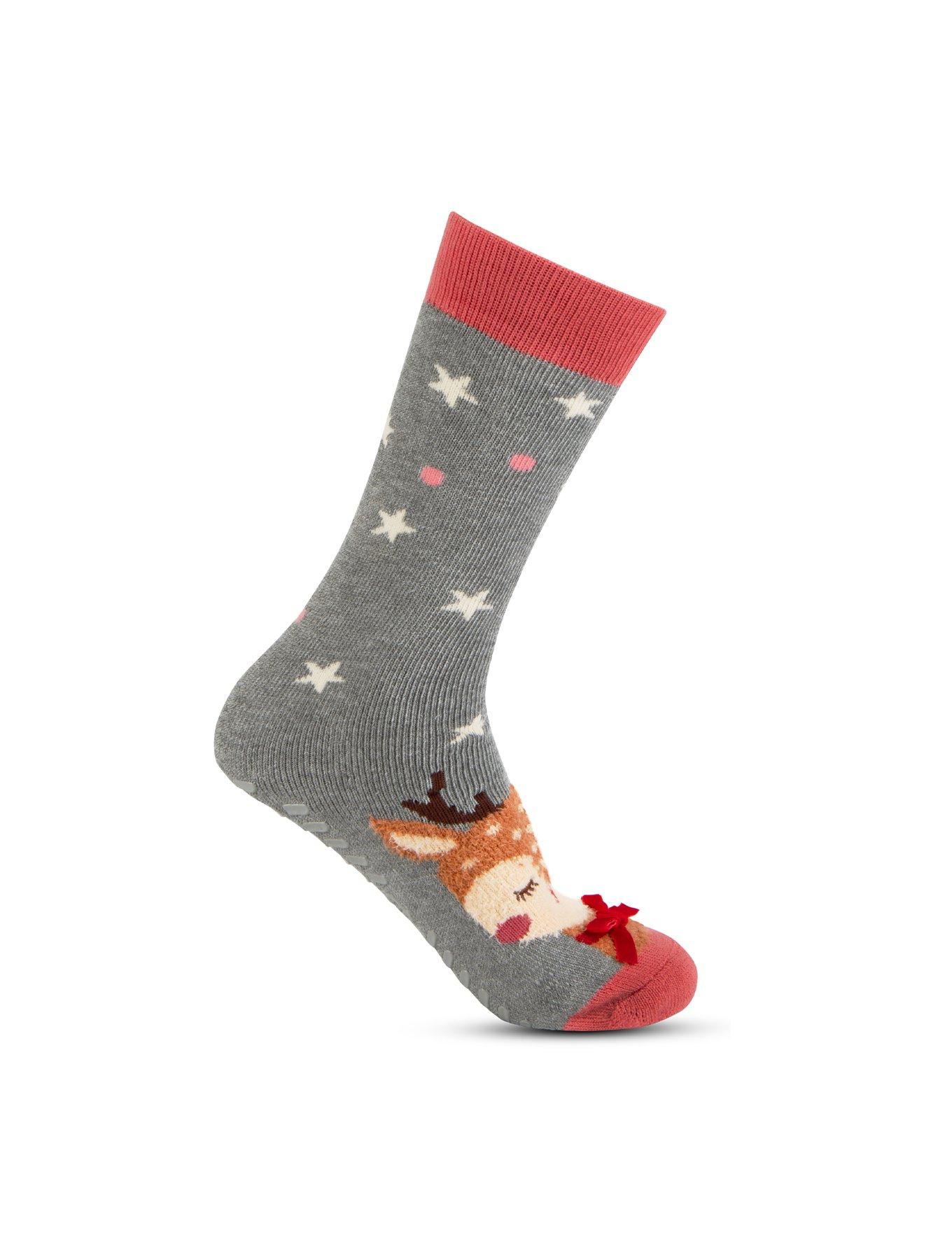 TOTES Original Reindeer Slipper Socks - Reindeer Print | Very