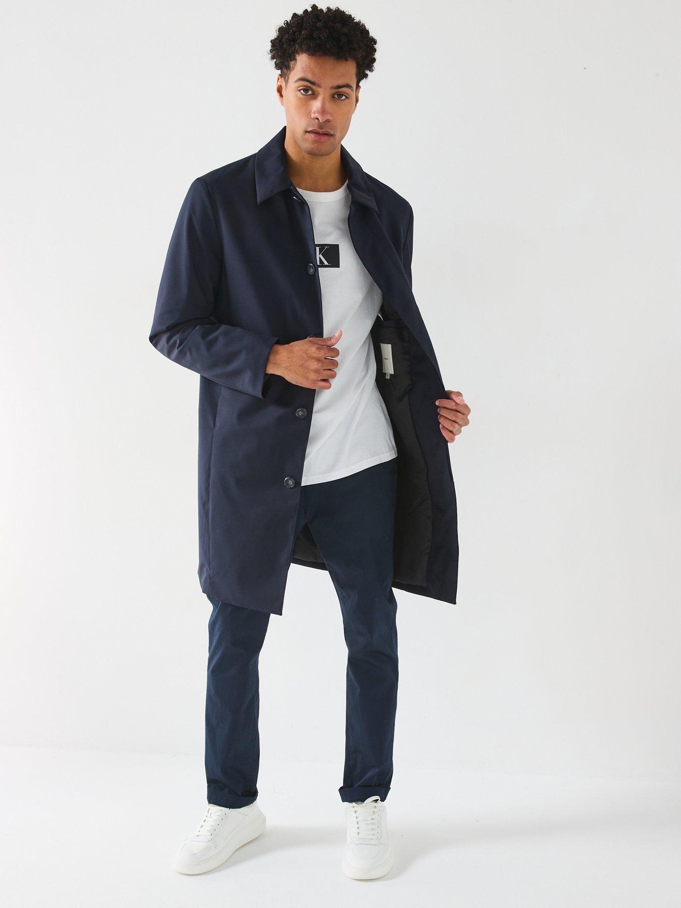 Calvin Klein Twill Technical Overcoat - Navy | Very
