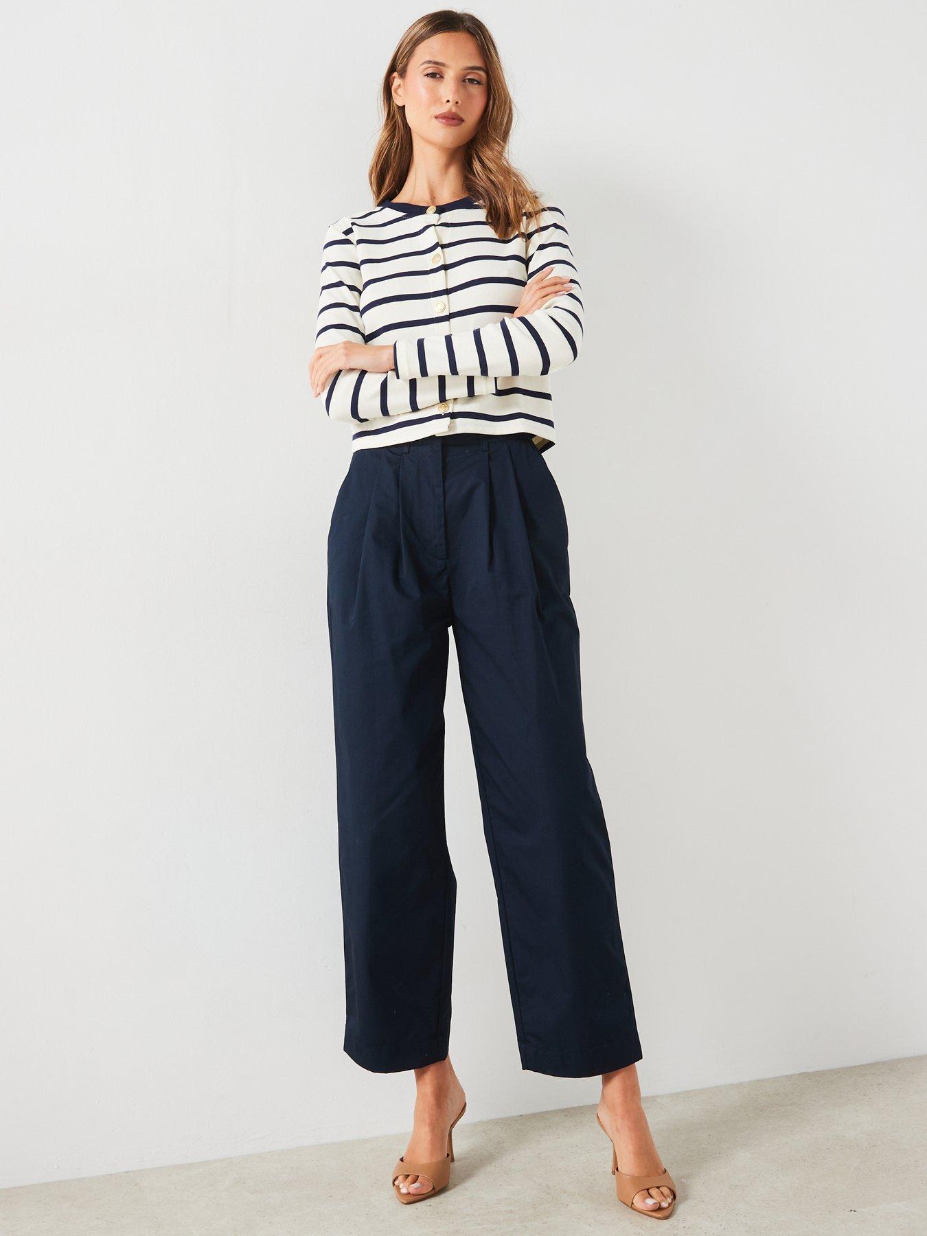 Mango Striped Button Cardigans - Cream | Very