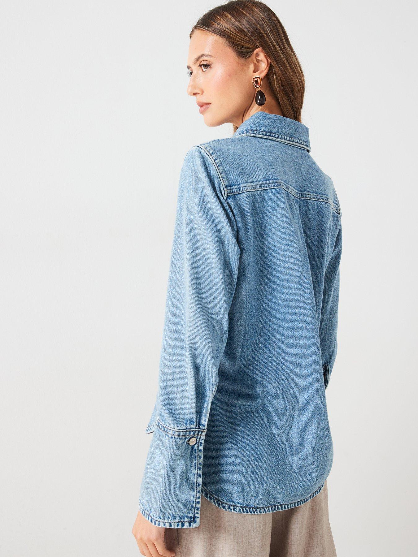 Mango Western Denim Shirt - Blue | Very