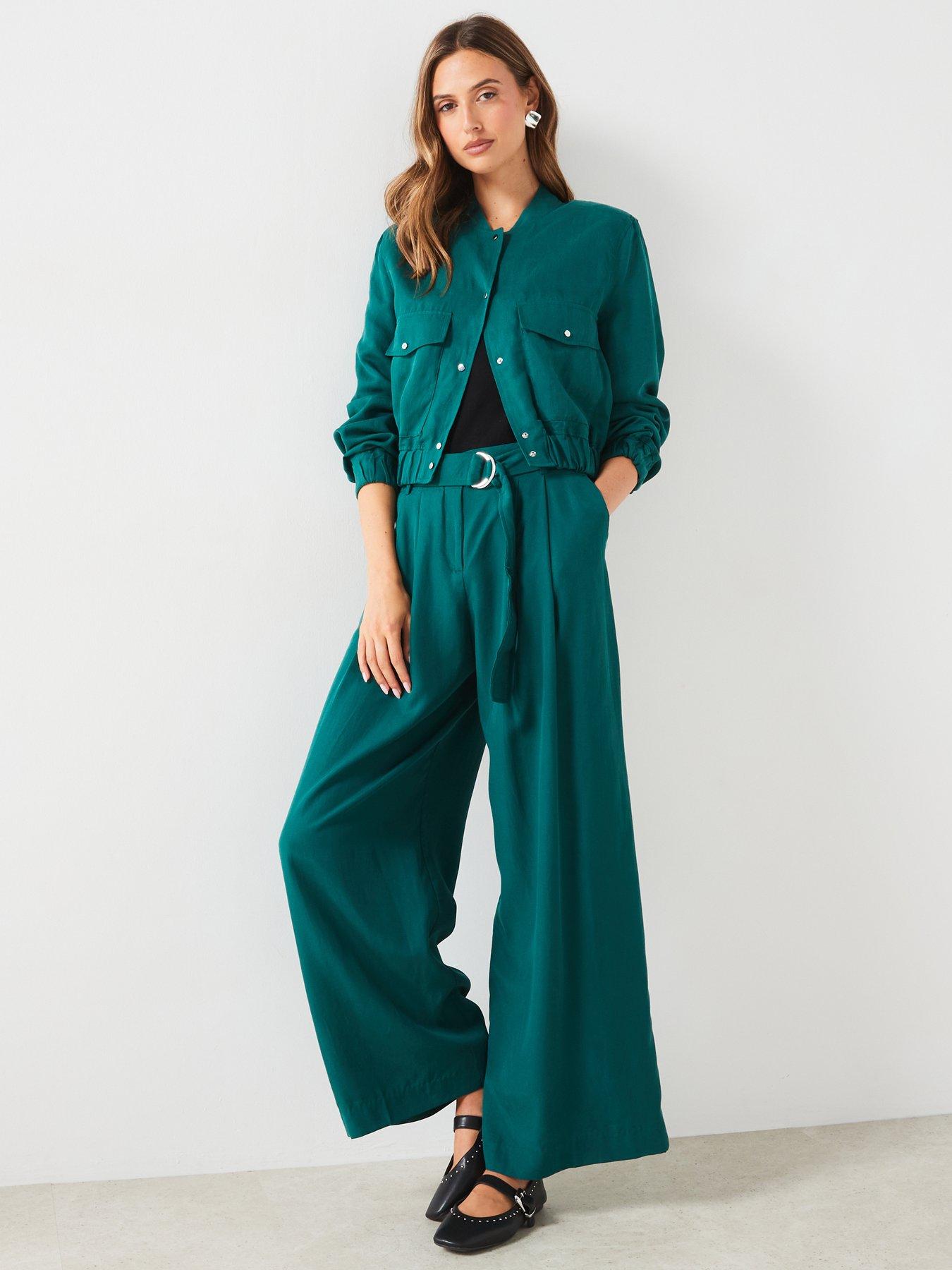 Mango Belted Trouser Co Ord - Green | Very