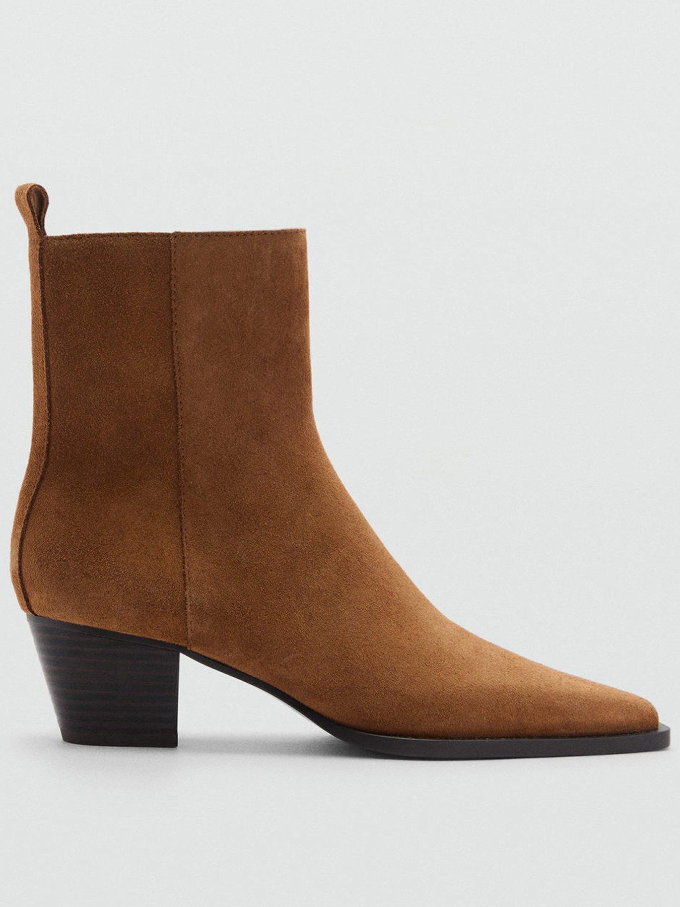 Mango Heeled Western Boot - Brown | Very