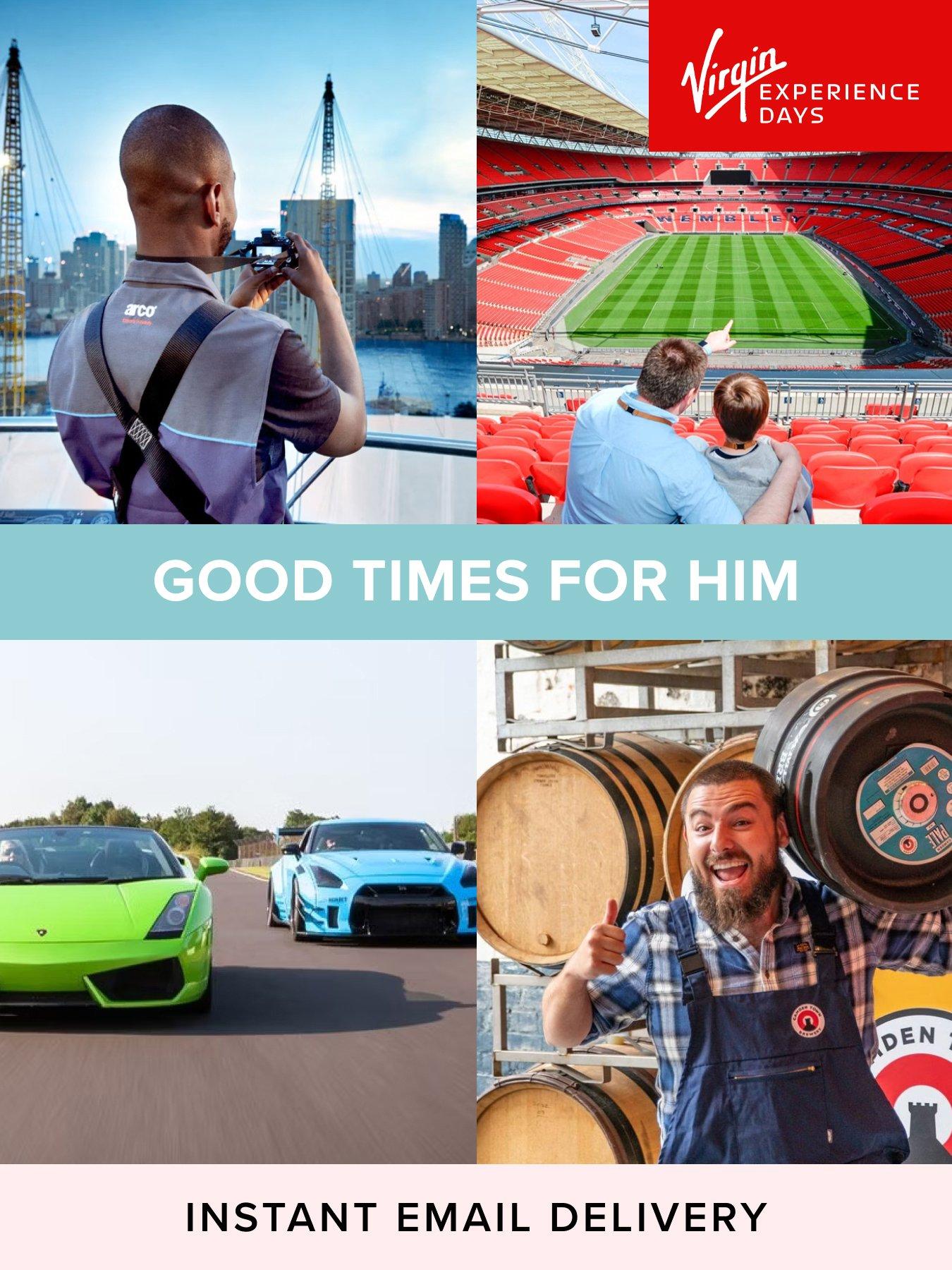 Virgin Experience Days Digital Voucher Good Times for Him Collection Over 130 Experiences To Choose From Very