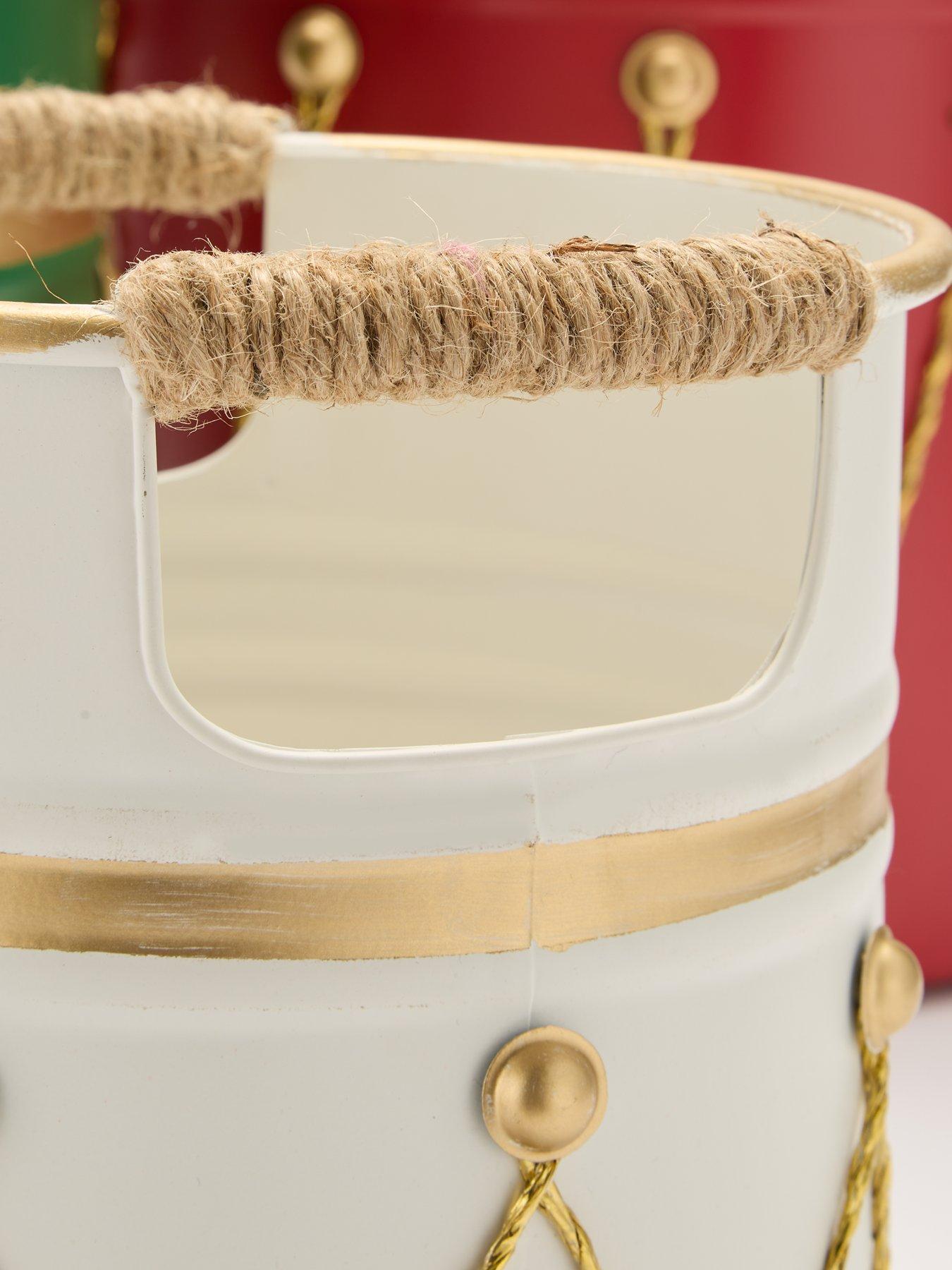 Heaven Sends Metal Containers with Rope Handles Set | Very