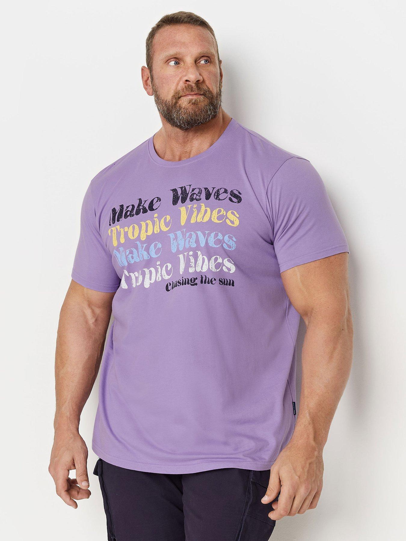 BadRhino Make Waves T-shirt - Purple | Very.co.uk