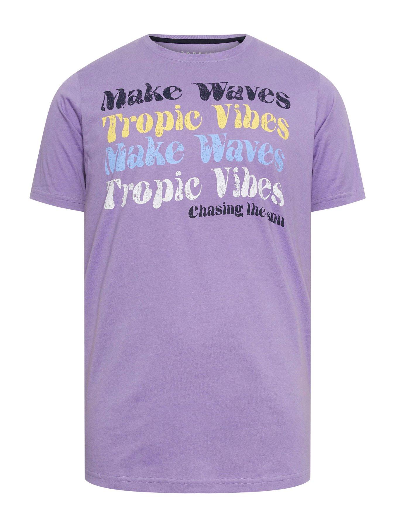 BadRhino Make Waves T-shirt - Purple | Very.co.uk