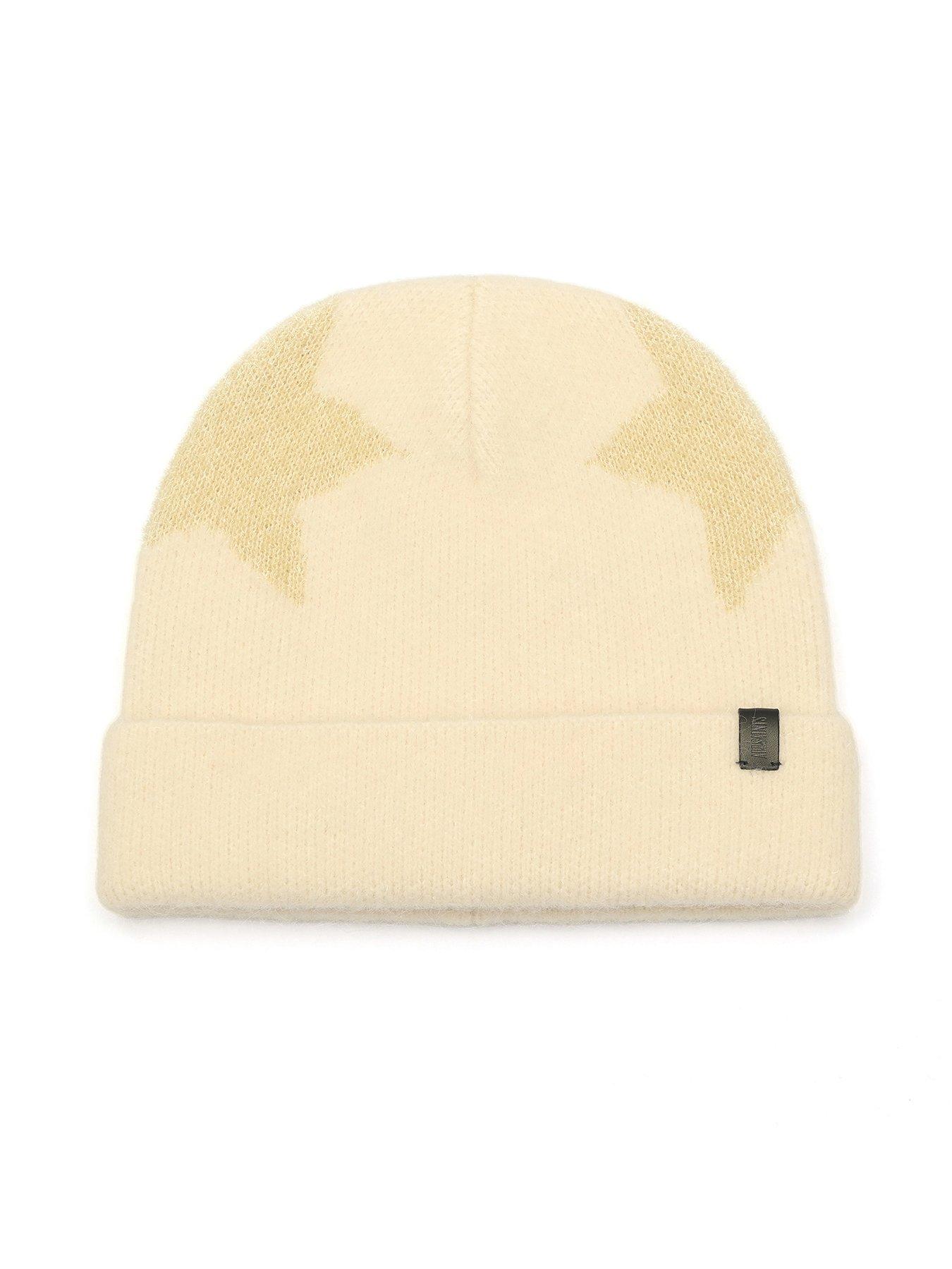 AllSaints Metallic Star Beanie Hat - Beige | Very