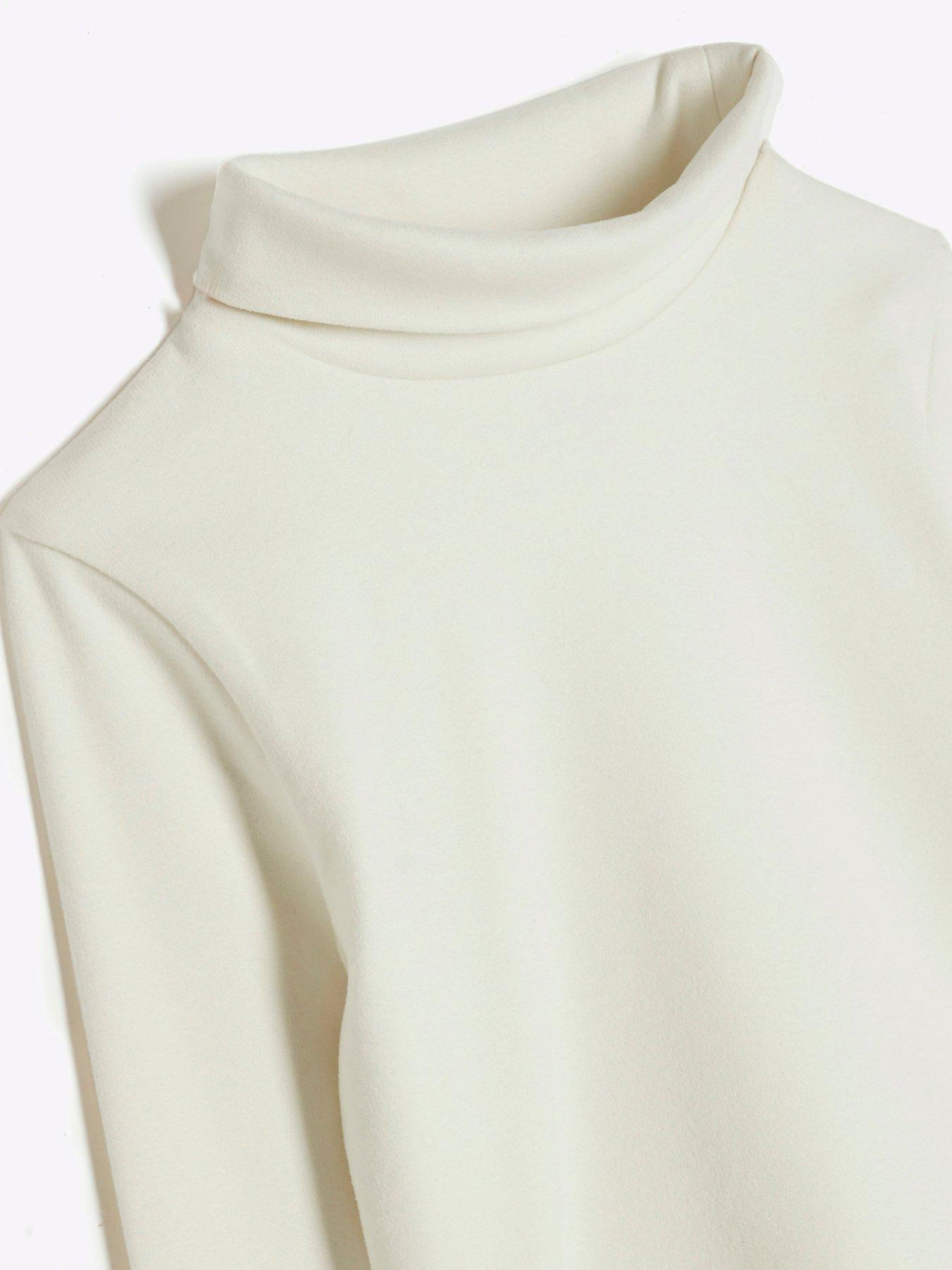 River Island Girls Roll Neck Long Sleeve Top - Beige | Very