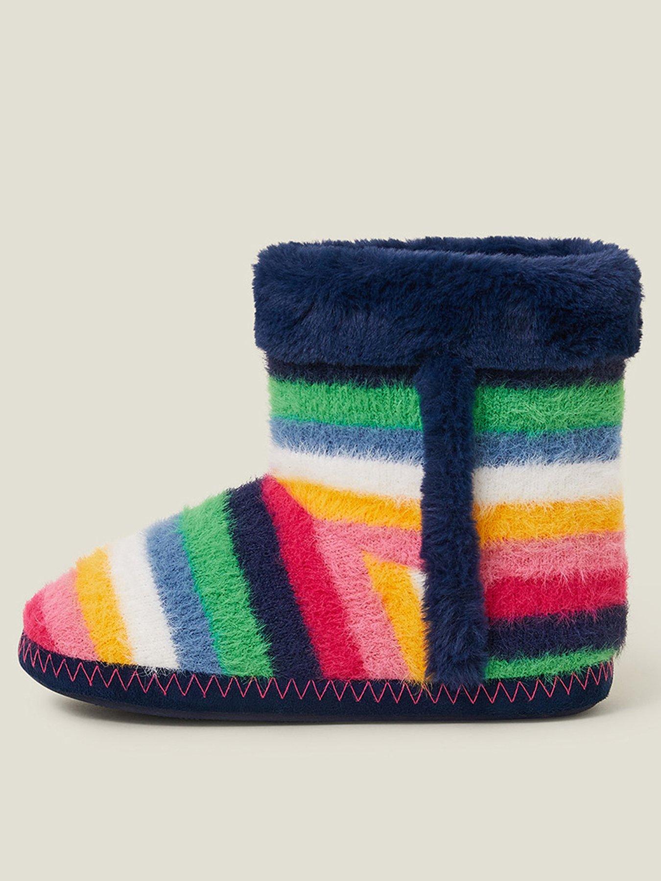 Accessorize Bright Stripe Slipper Boot - Multi | Very