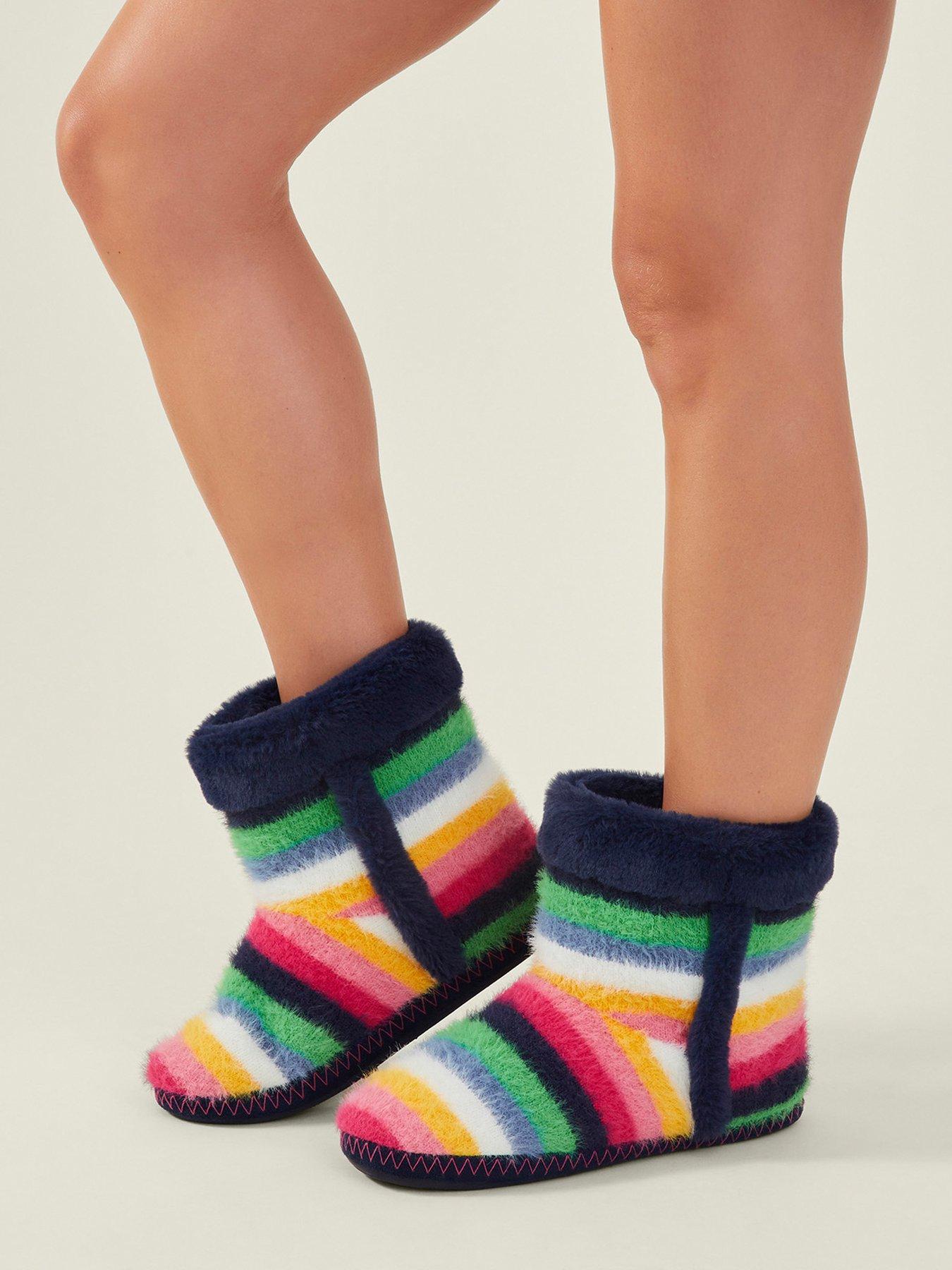 Accessorize Bright Stripe Slipper Boot - Multi | Very.co.uk