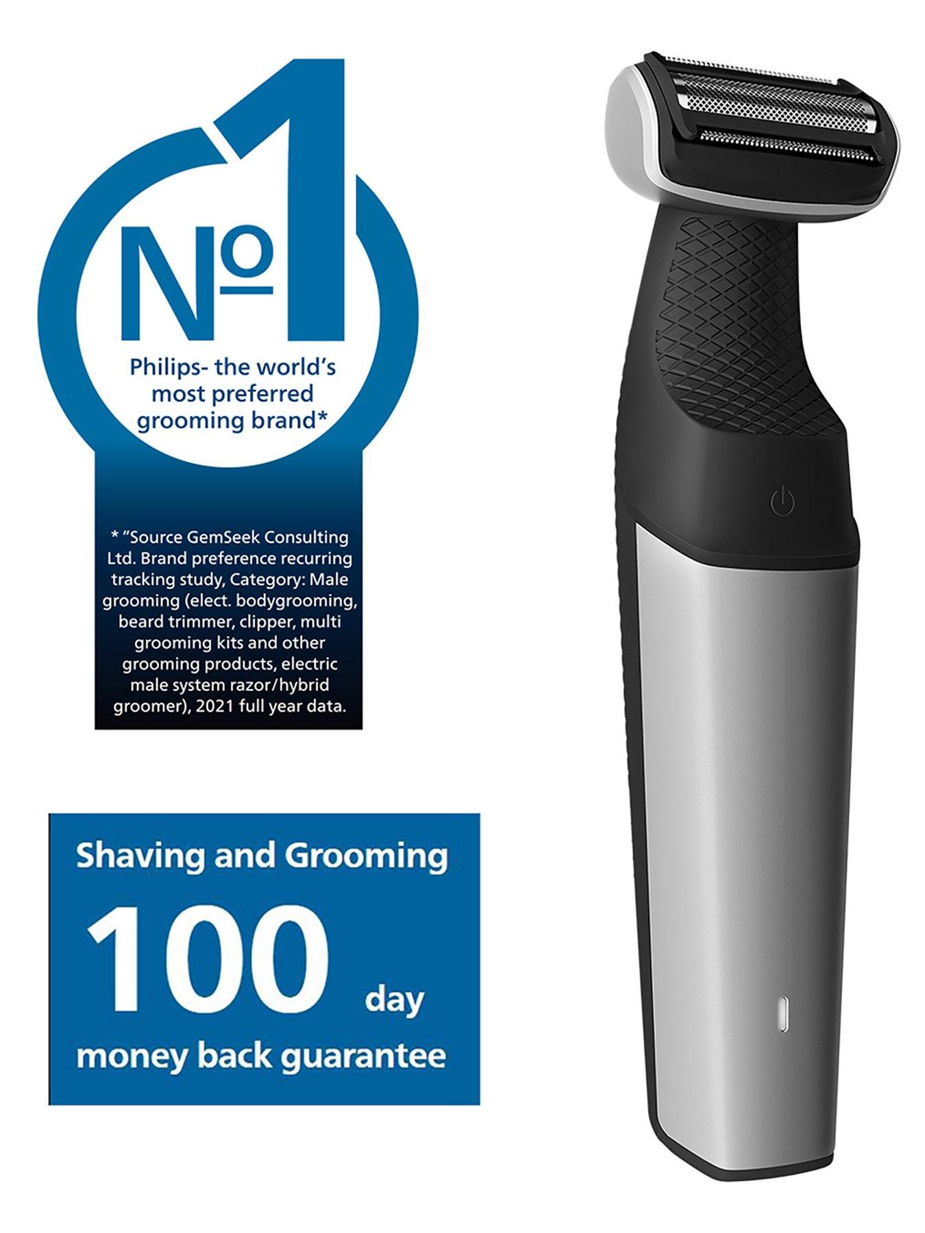 Philips Series 5000 Cordless Body Groomer with Back Attachment & Skin ...