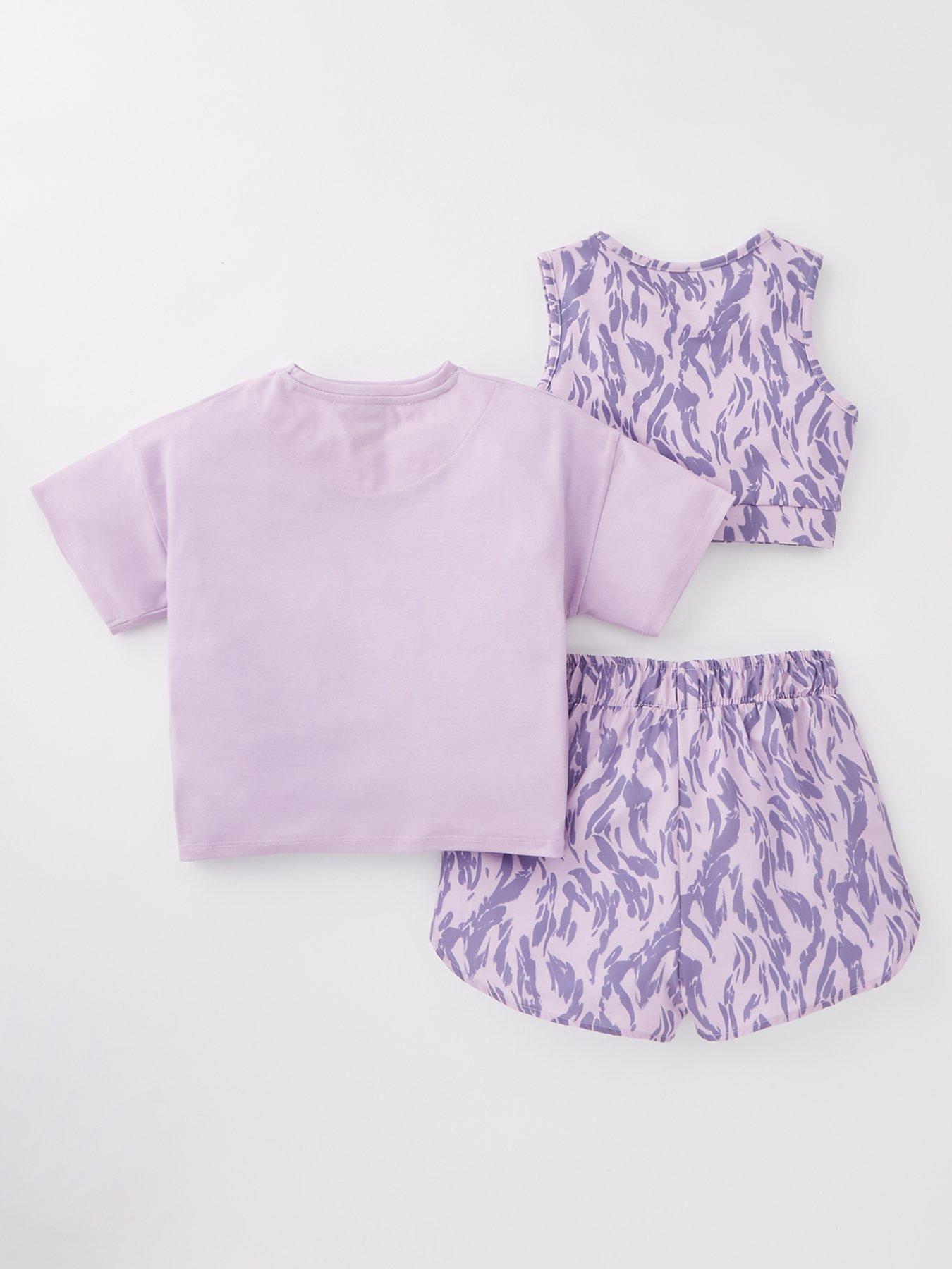 V by Very Girls 3 Piece Animal Active Short Set | Very