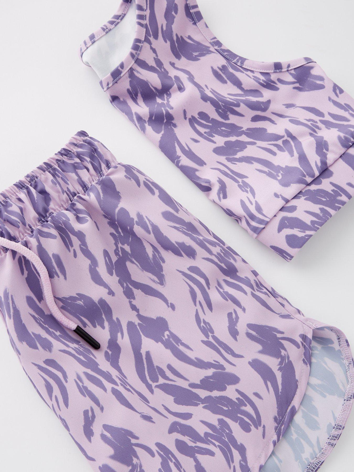 V by Very Girls 3 Piece Animal Active Short Set | Very