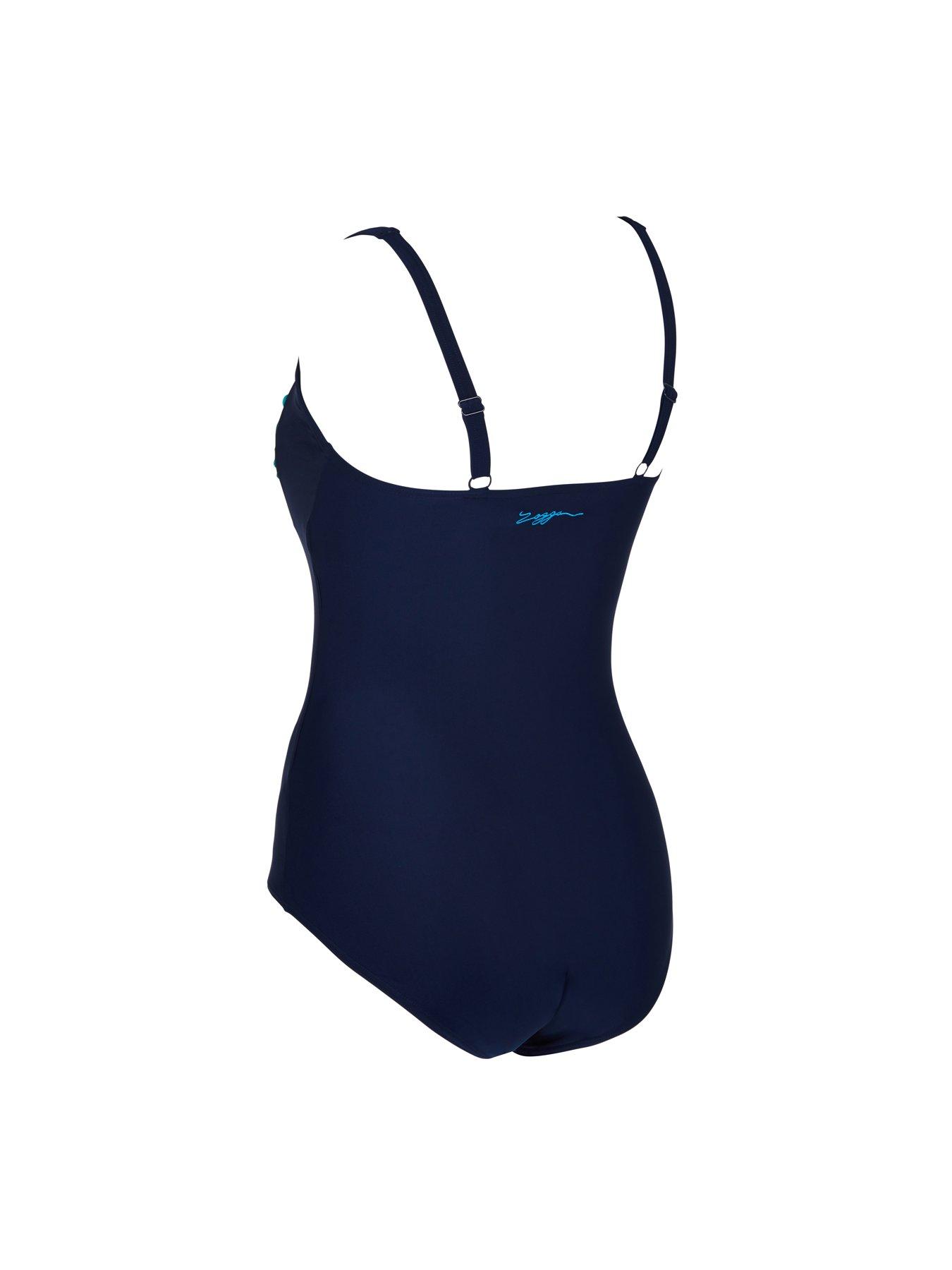 Zoggs Ecolast Honor Ruched Front Swimsuit- Navy/blue | Very