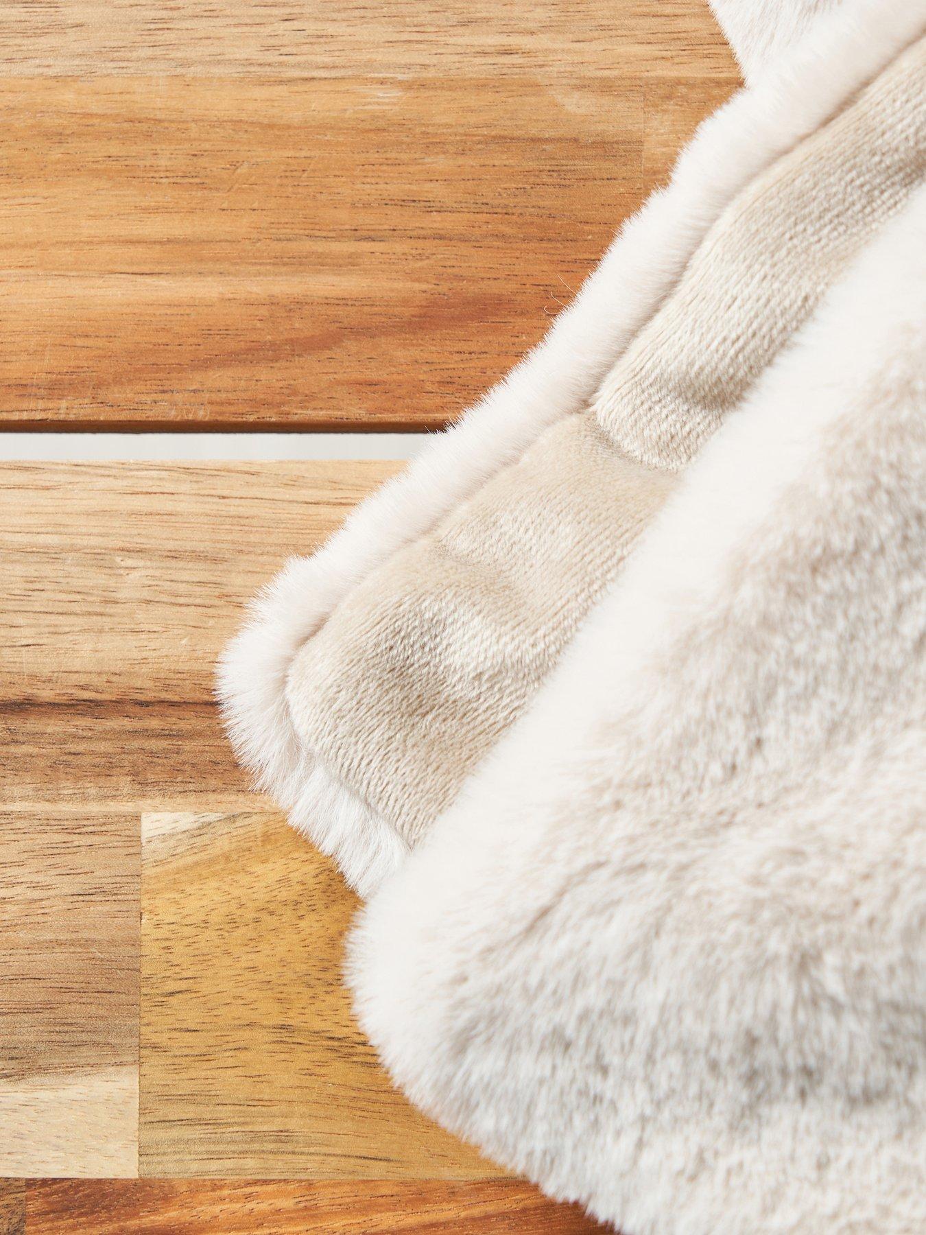 The Very Collection Faux Fur & Velvet Throw 127 X 152cm | Very