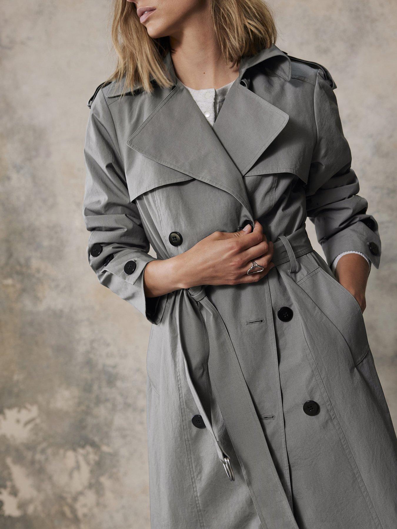 Mint Velvet Grey Relaxed Cotton Trench | Very