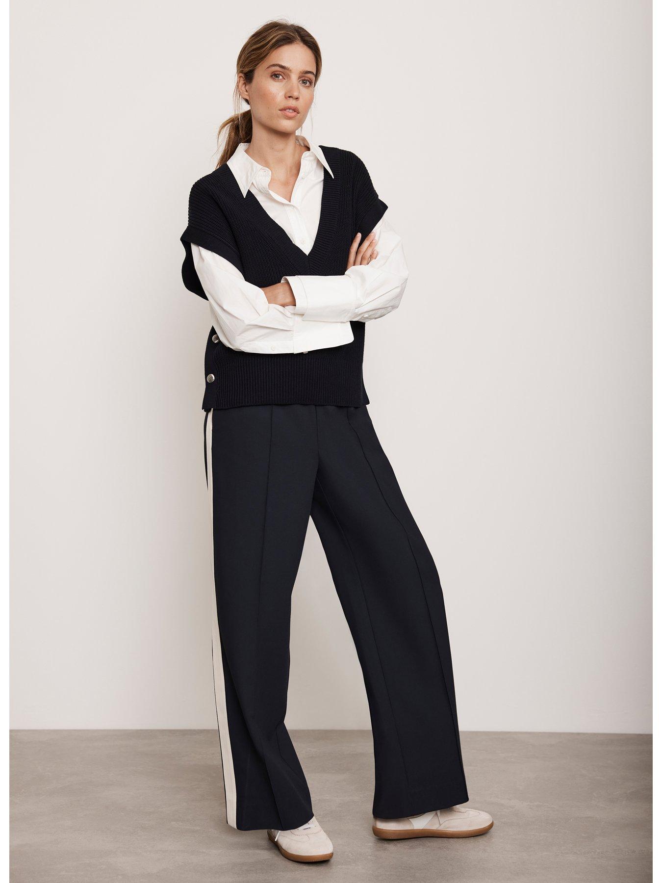 Mint Velvet Navy Sleeveless Cotton Tabard | Very