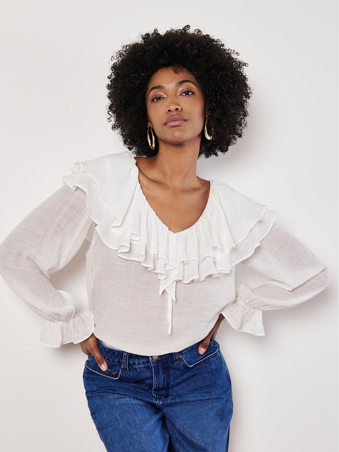 Apricot Ruffle Collar Blouse | Very