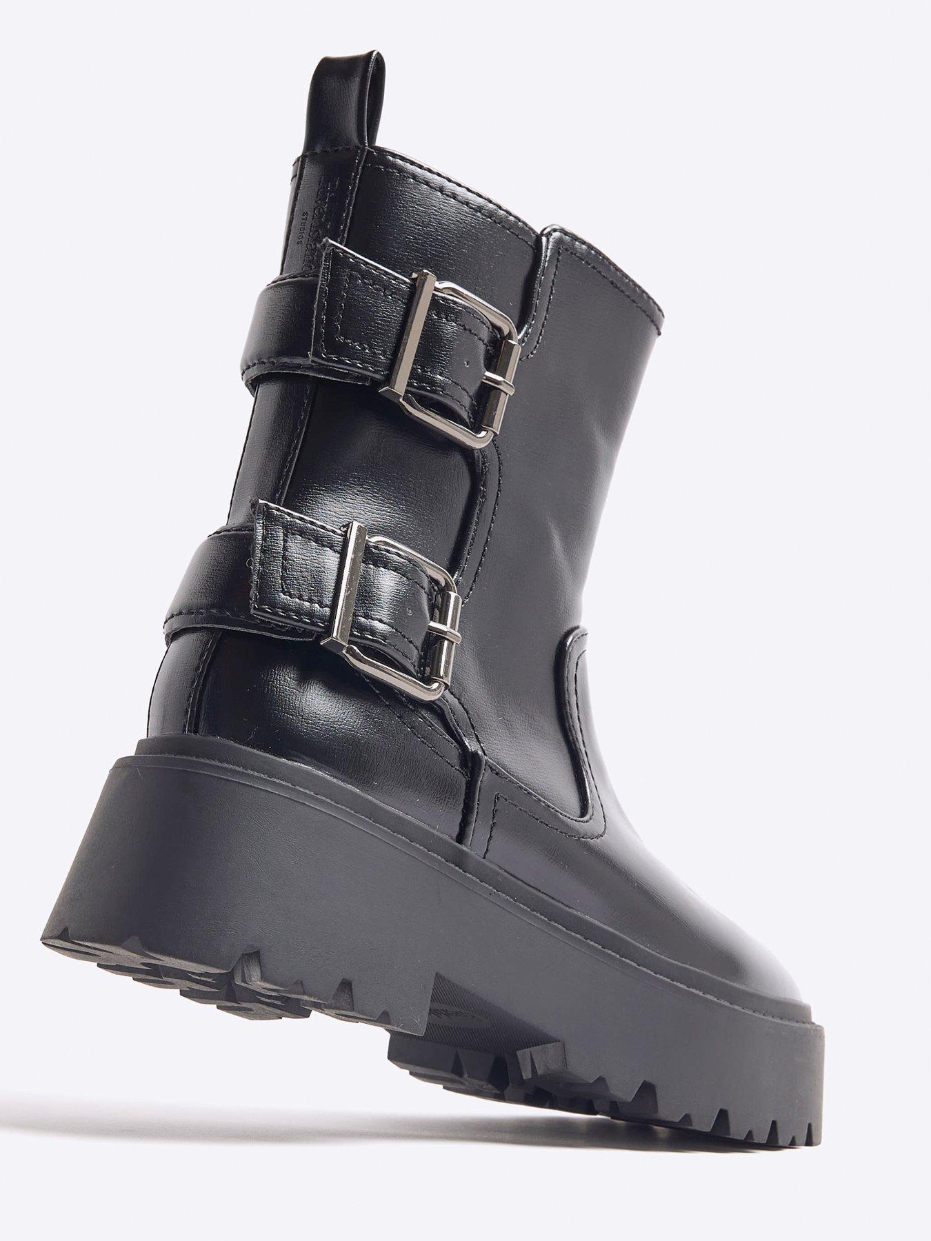 River Island Chunky Block Boot - Black | Very