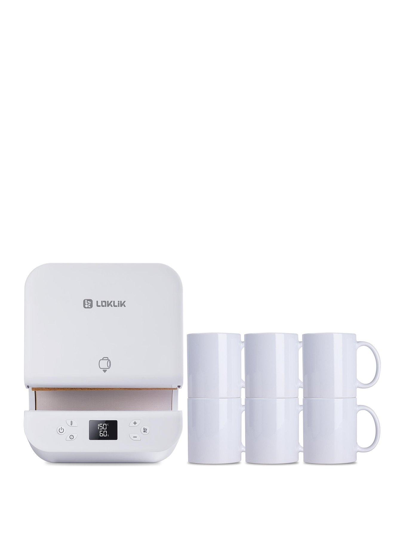 Loklik Impress Tumbler/Mug Press Bundle With 11 Oz Mugs 6 Pack White | Very