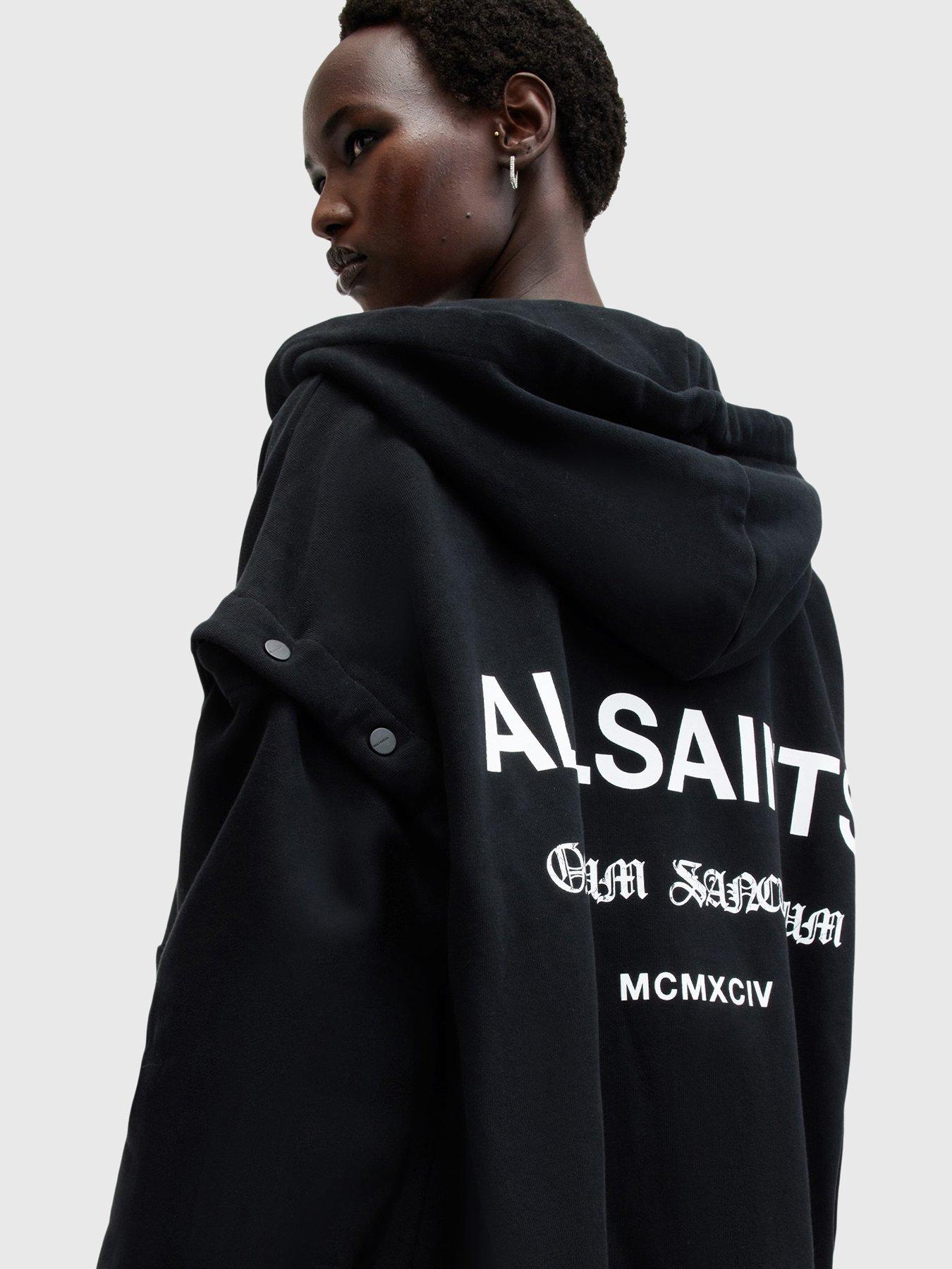 AllSaints Omnium Amphia Logo Hoodie - Black | Very
