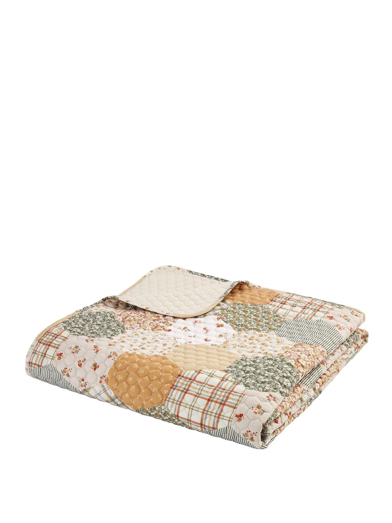 Catherine Lansfield Floral Patchwork Bedspread Throw | Very