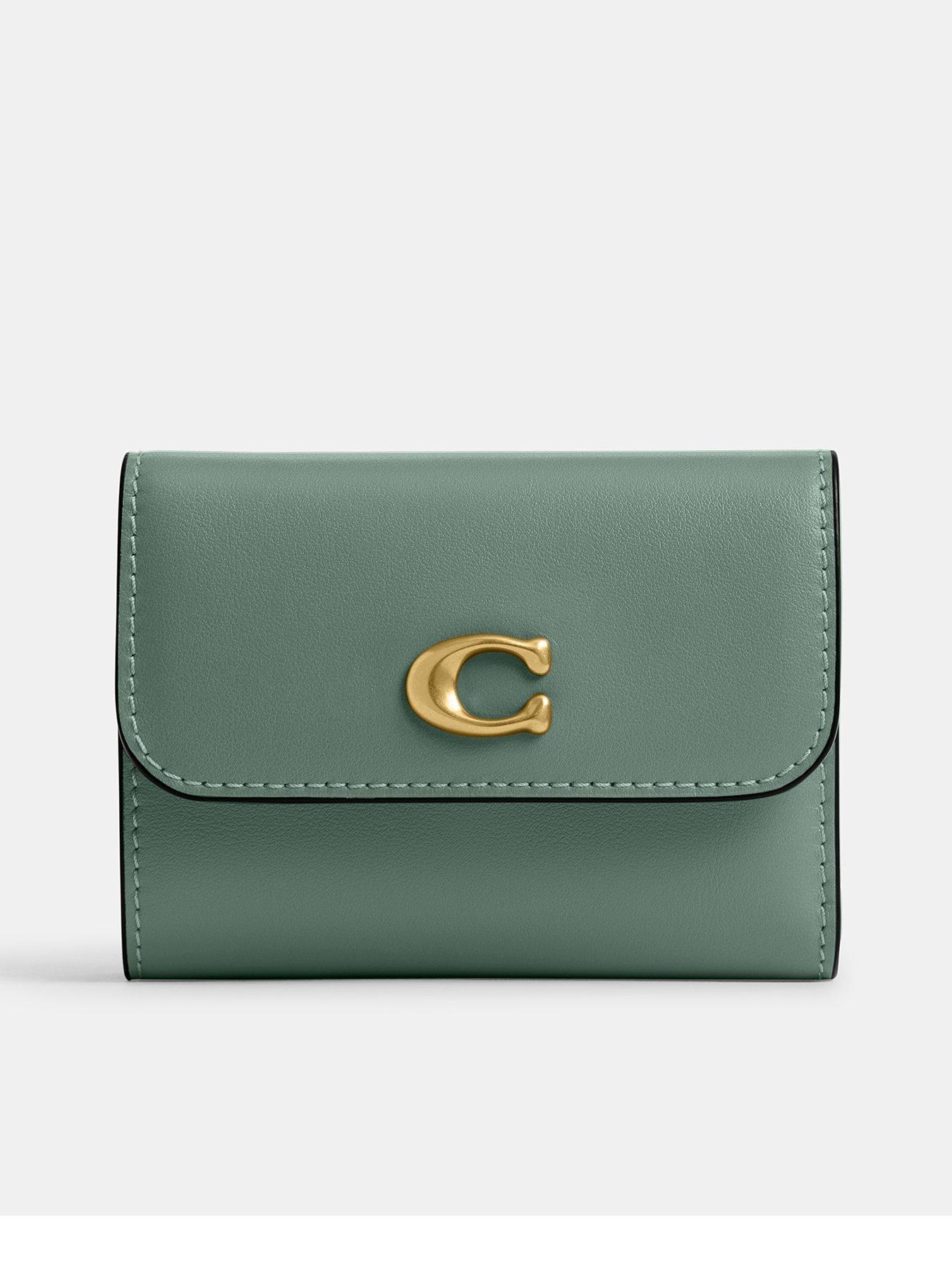 Refined Calf Leather Essential Card Holder Wallet Light Green