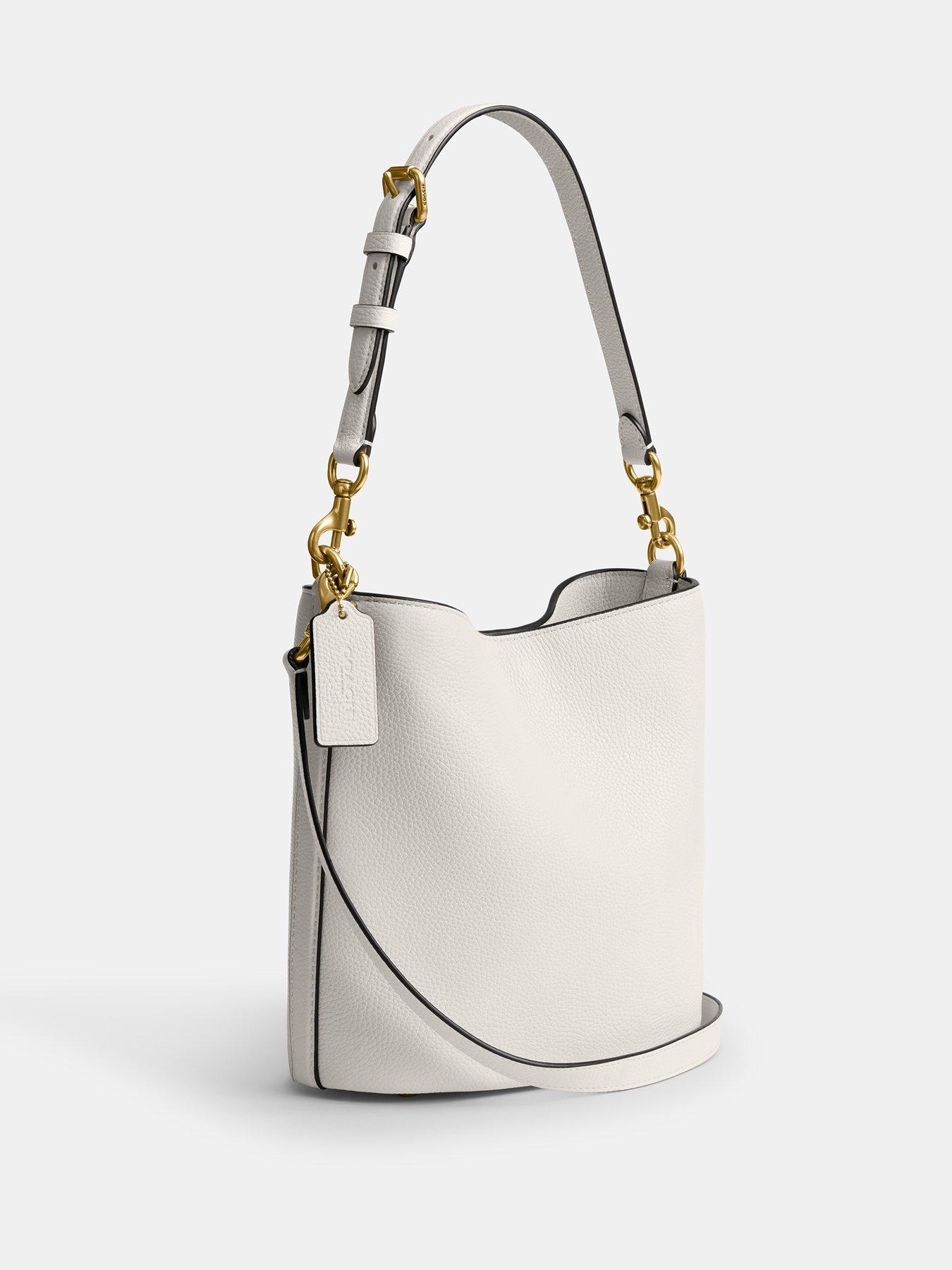 COACH Polished Pebble Leather Willow Soft Bucket Bag 19 - Cream | Very