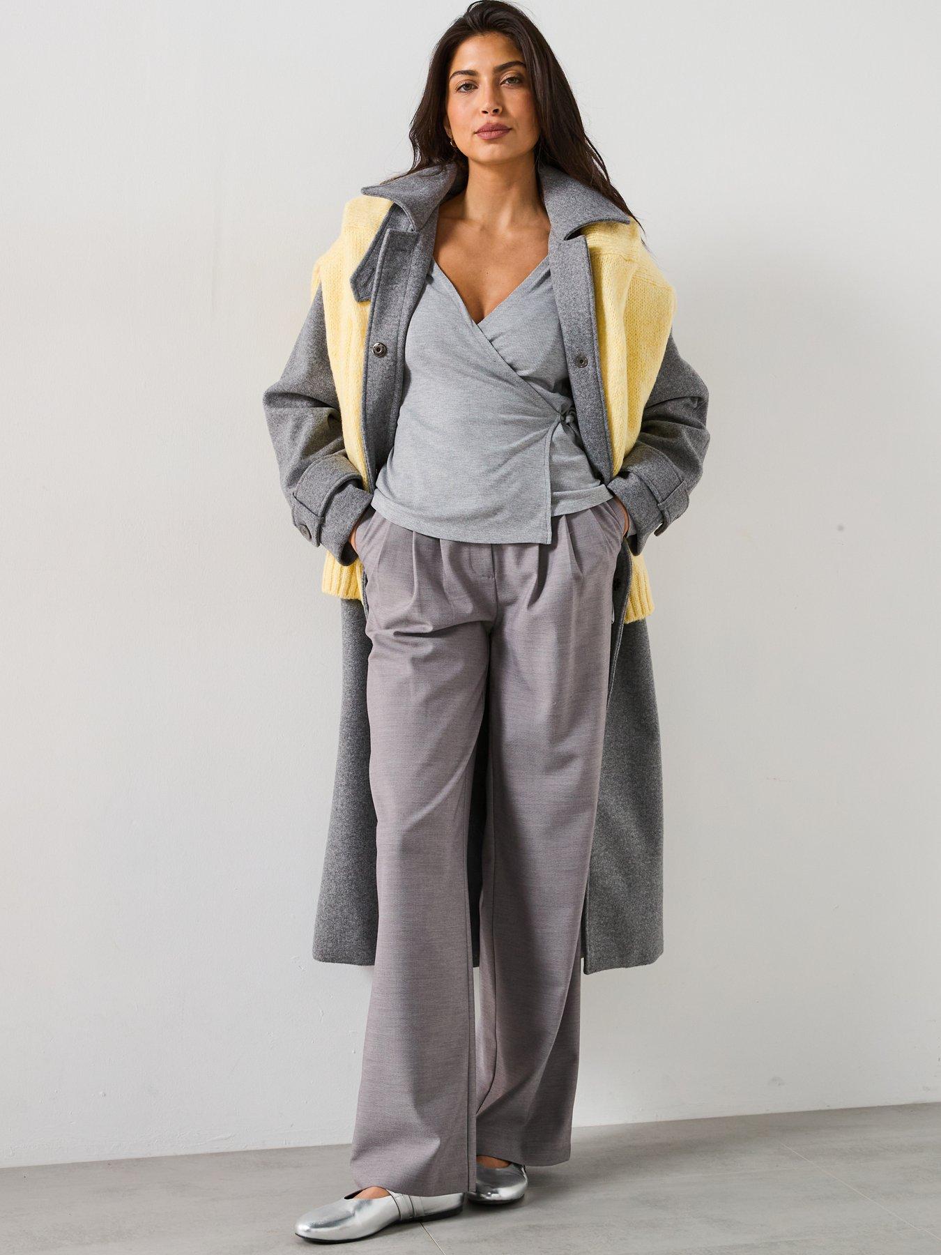 V by Very Wrap Ballet Top - Grey | Very