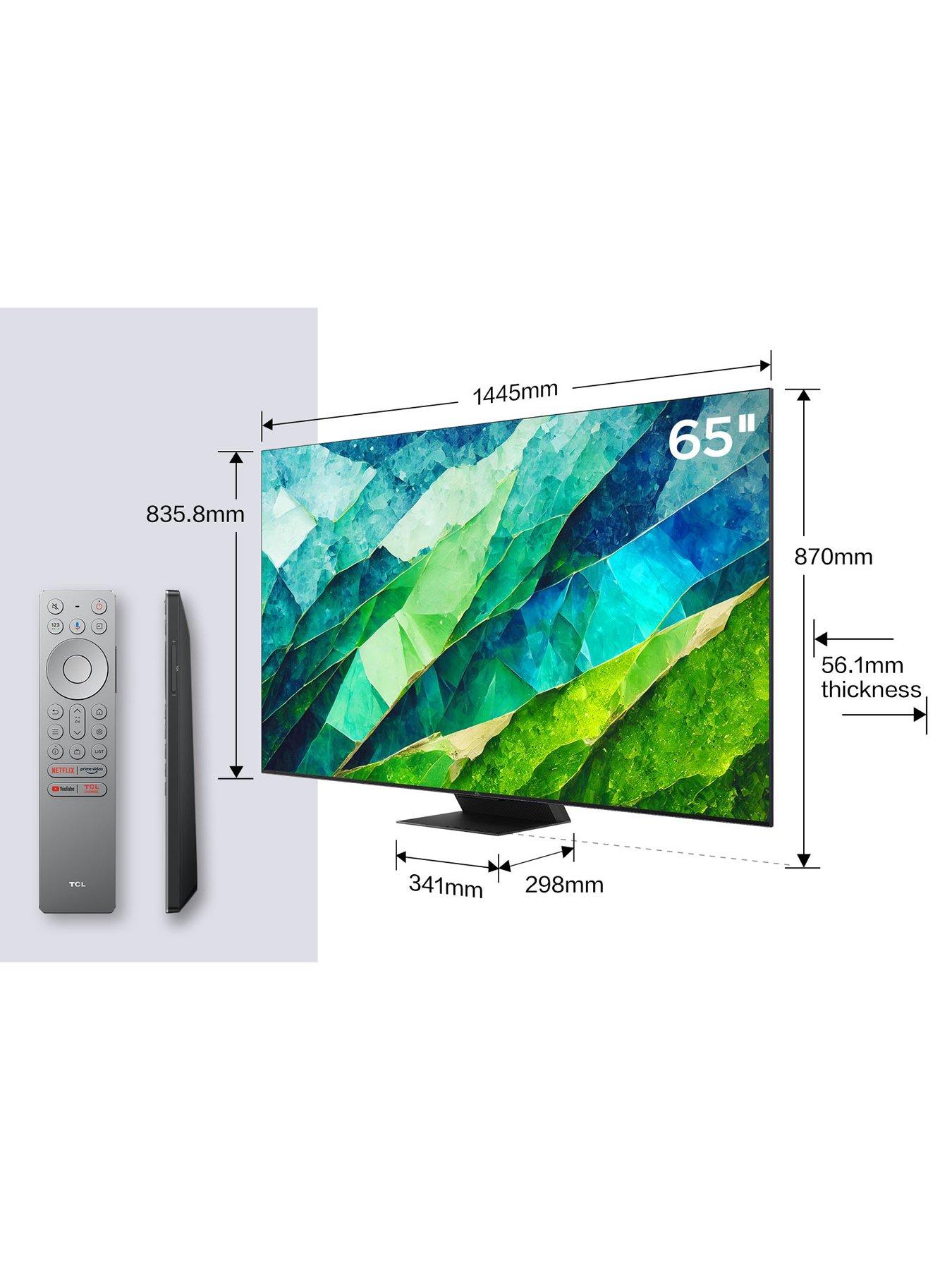 TCL 65C855K, 65 inch, 4K 144HZ QD-Mini LED Google TV with Game Master ...